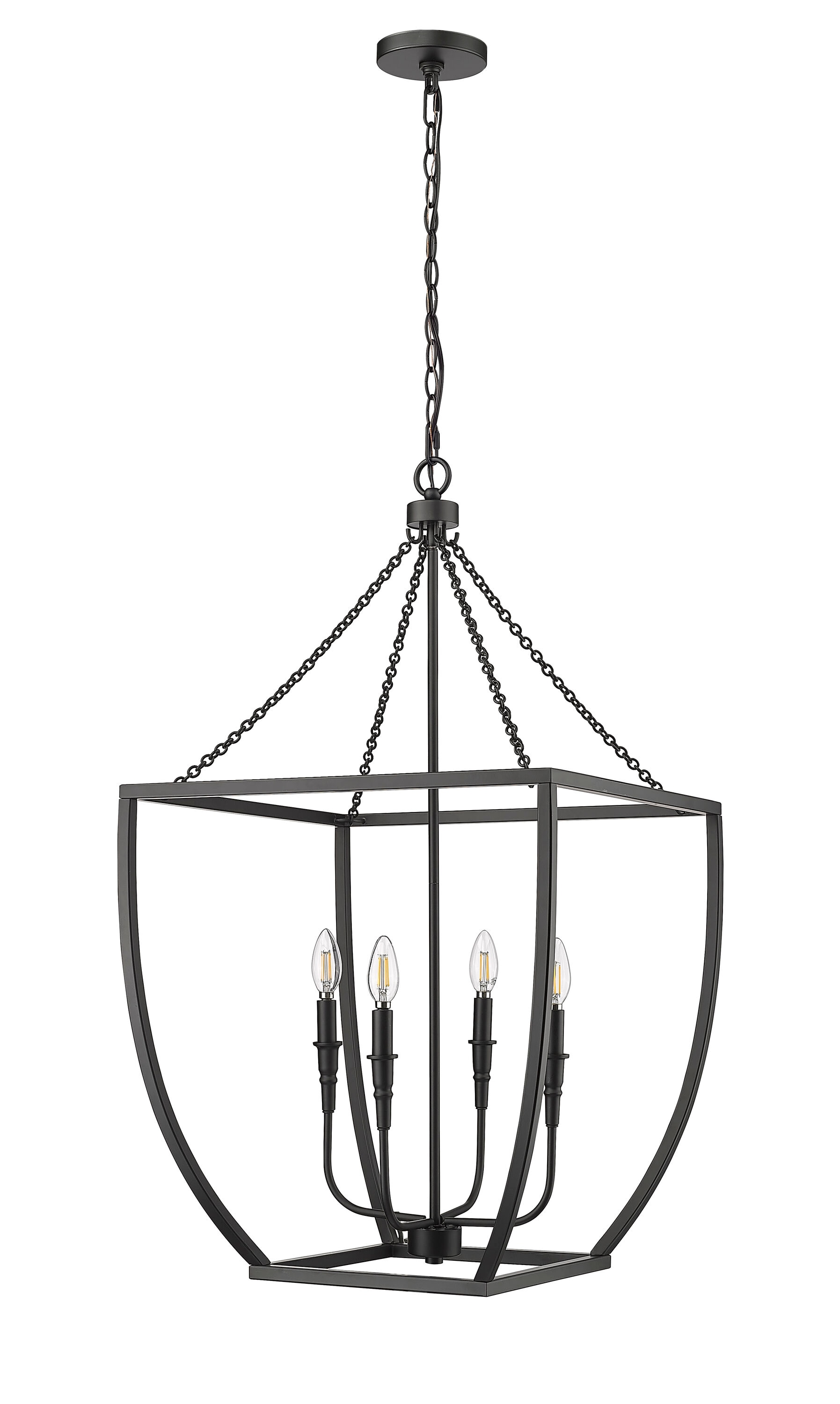 Millennium Lighting Kelsey 4-Light Matte Black Modern/Contemporary ...