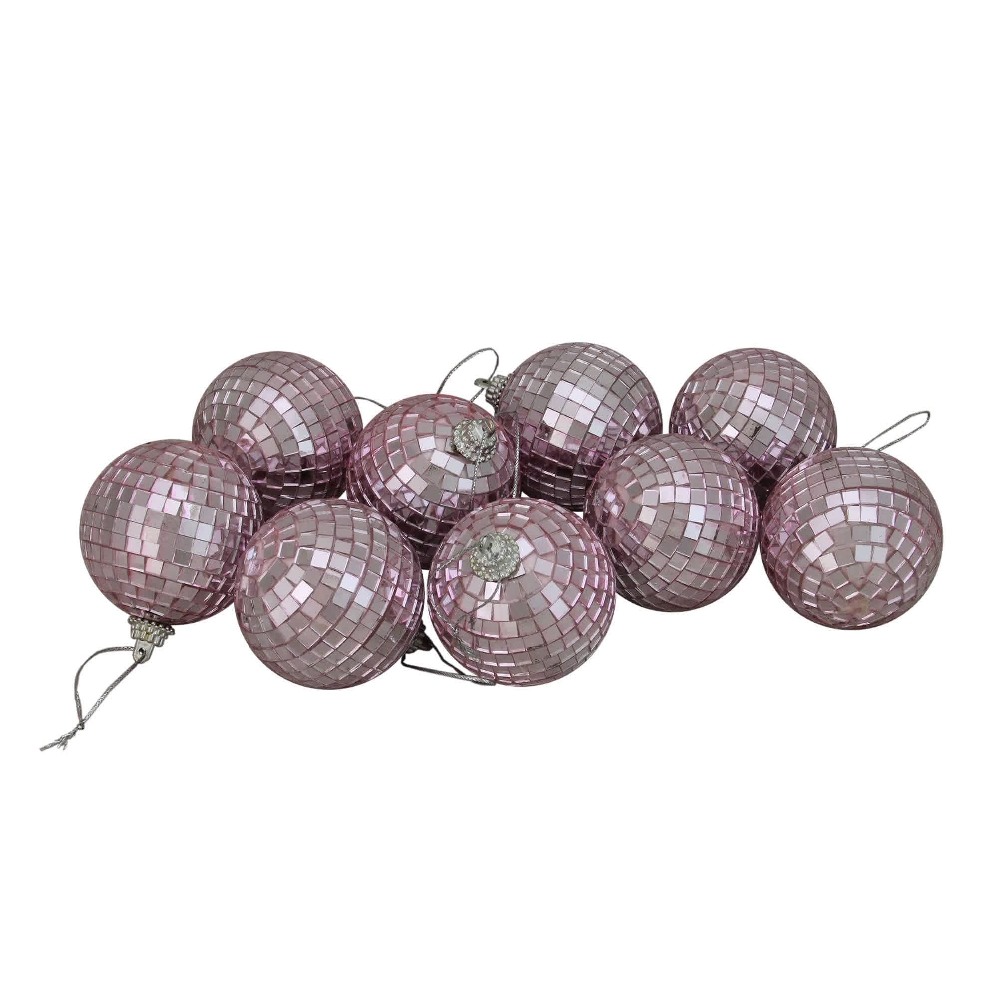 Northlight Mirrored Disco Ball Christmas Ornaments - 2.5 inch (60mm ...