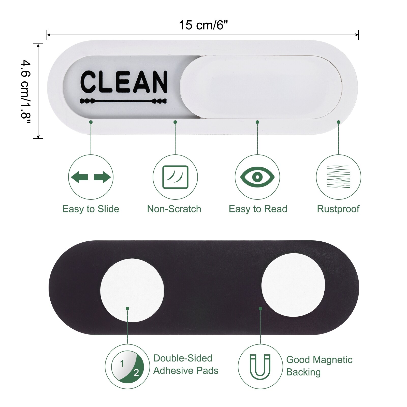 Unique Bargains Dishwasher Magnet Clean Dirty Sign Oval Magnetic ...