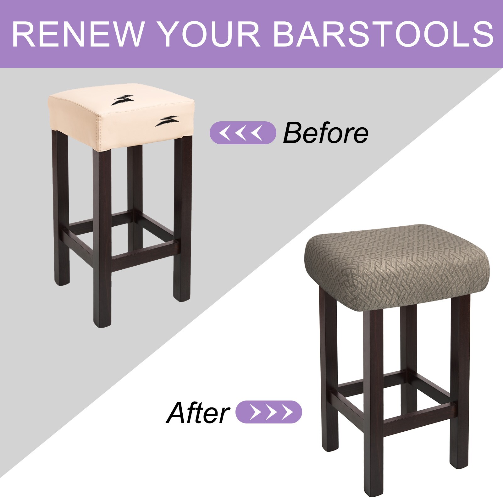 Unique Bargains 4pcs Stool Covers Rectangle Bar Stool Covers Saddle ...