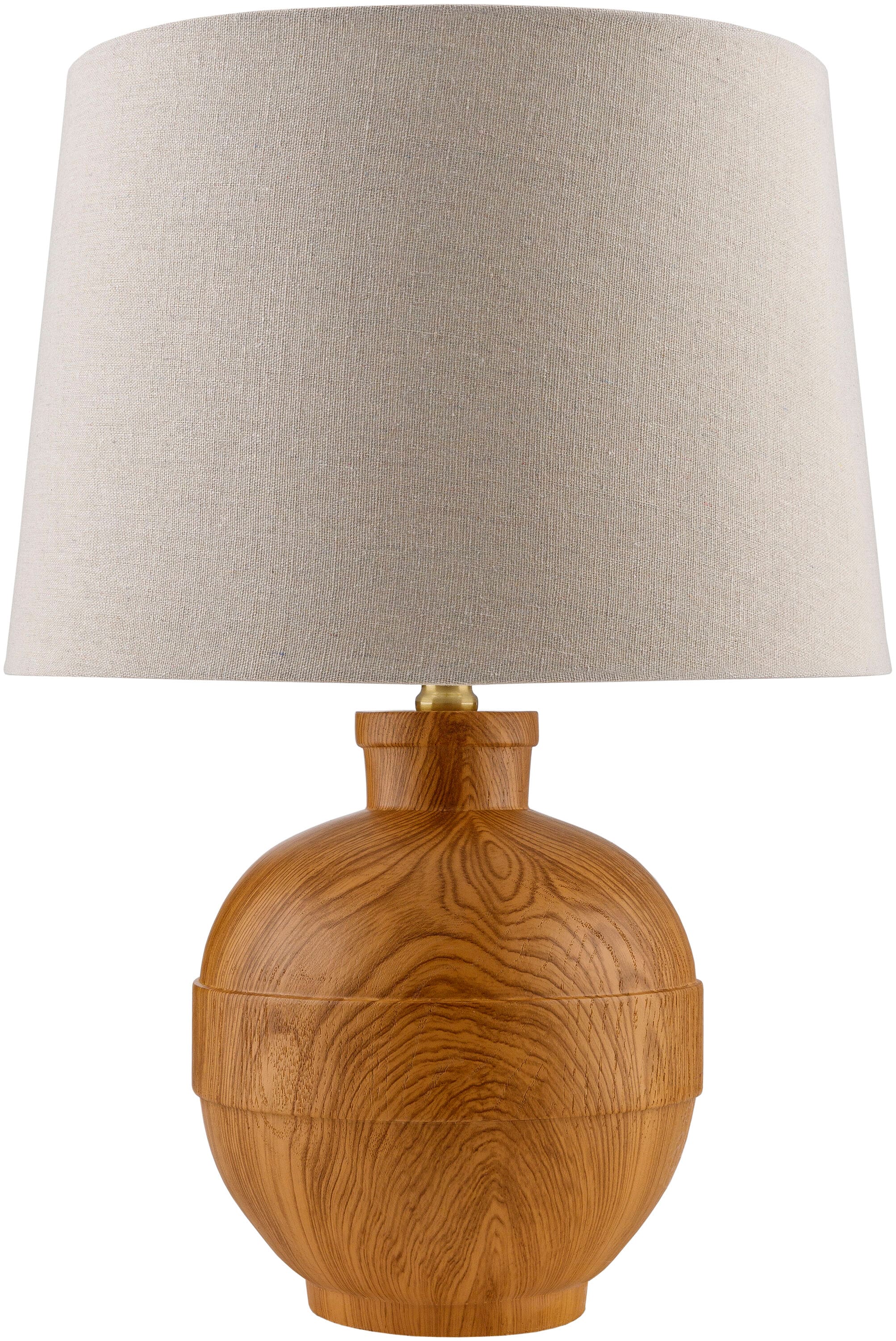 Livabliss Lommi 22-in Brown 3-way Table Lamp with Fabric Shade in the ...