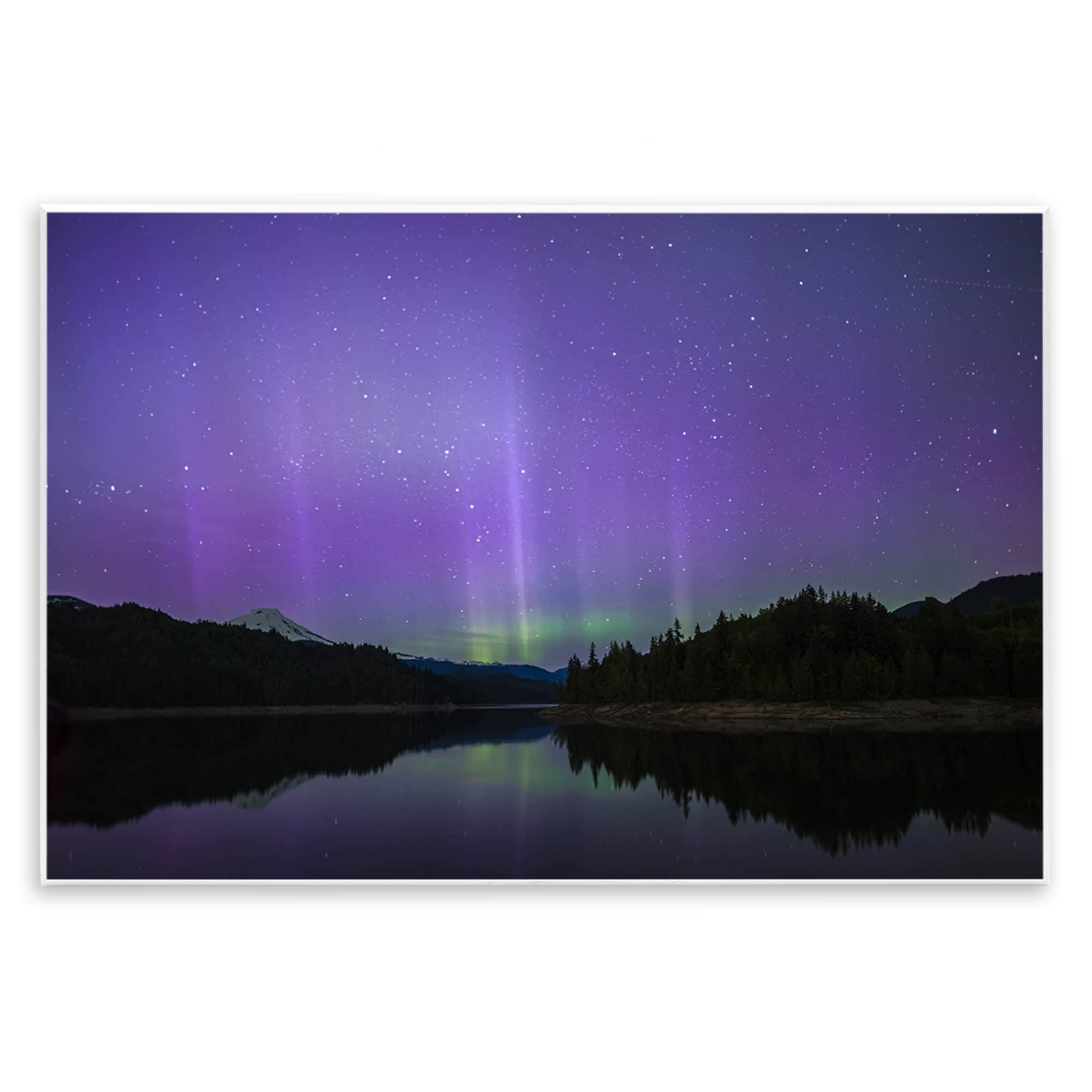 Stupell Industries Luminous Purple Northern Lights Wall Plaque Art By ...