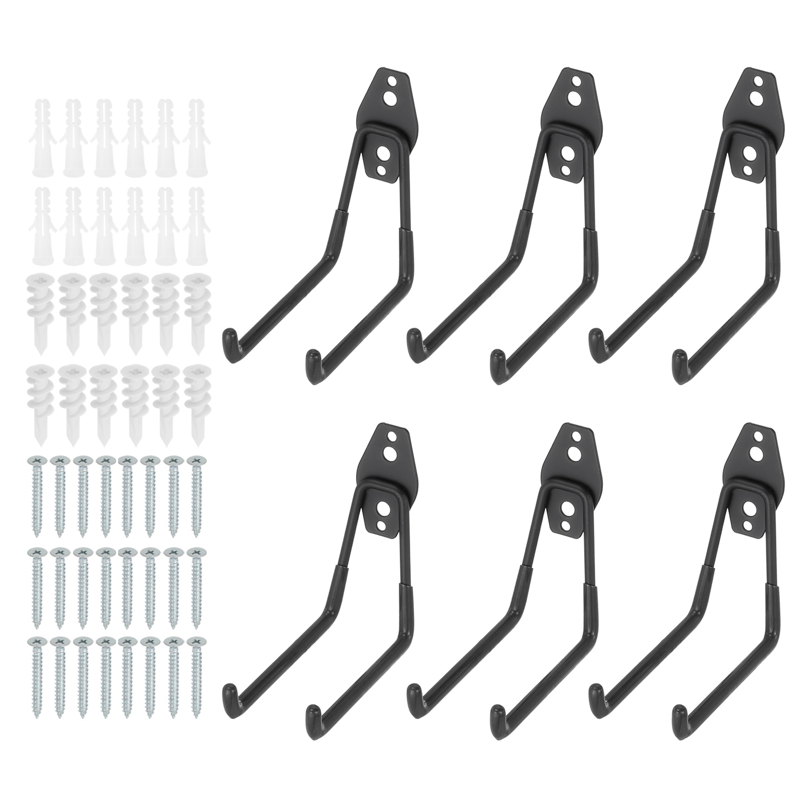 PATIKIL Garage Hooks Heavy Duty 6Pcs Utility Storage Hooks Wall Mount ...