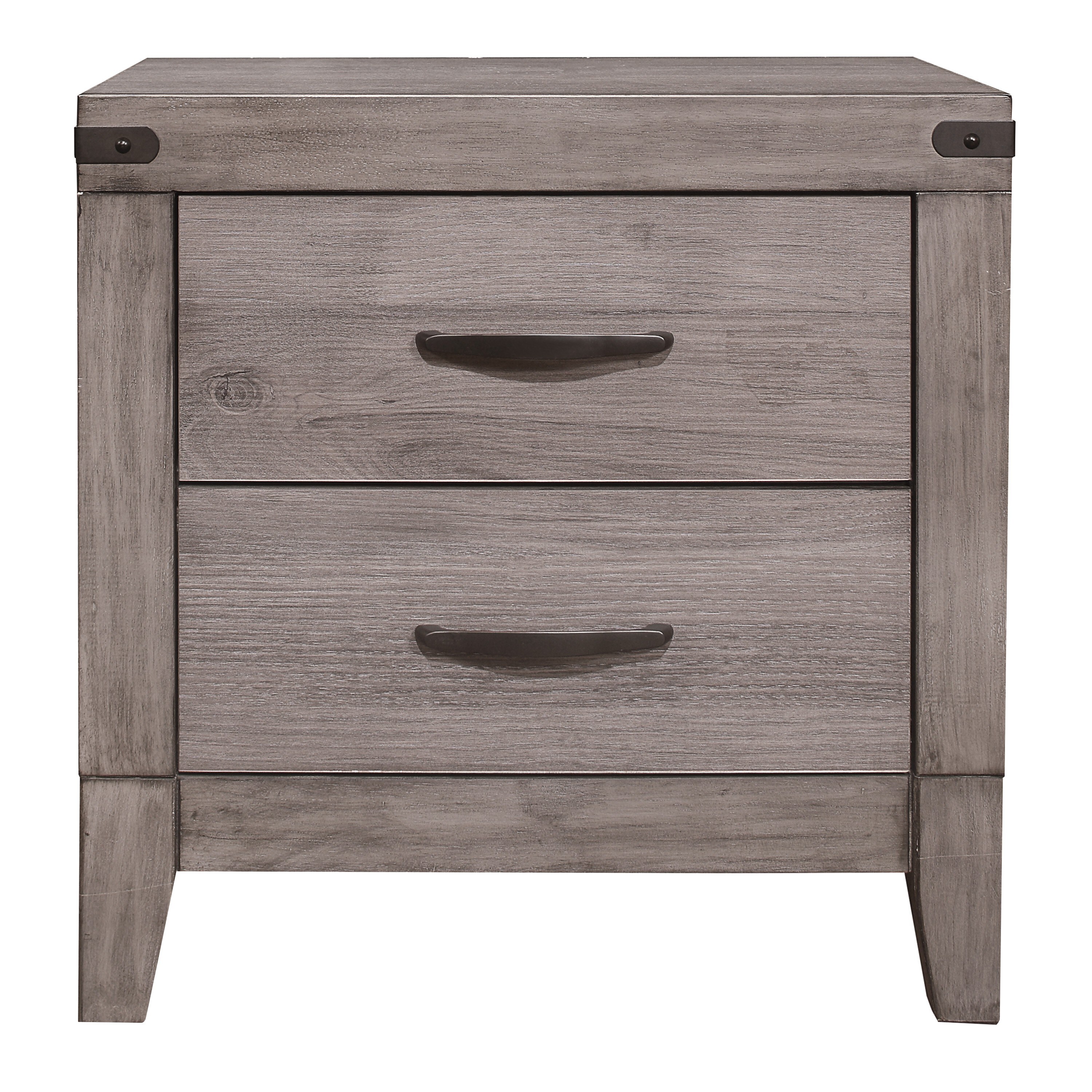 Blisstyle Brownish Gray Finish 1pc Nightstand Melamine Laminate 2x ...