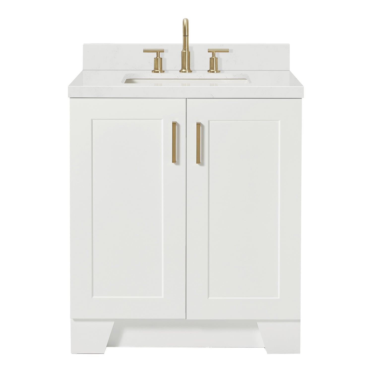 ARIEL Taylor 30-in White Undermount Single Sink Bathroom Vanity with ...