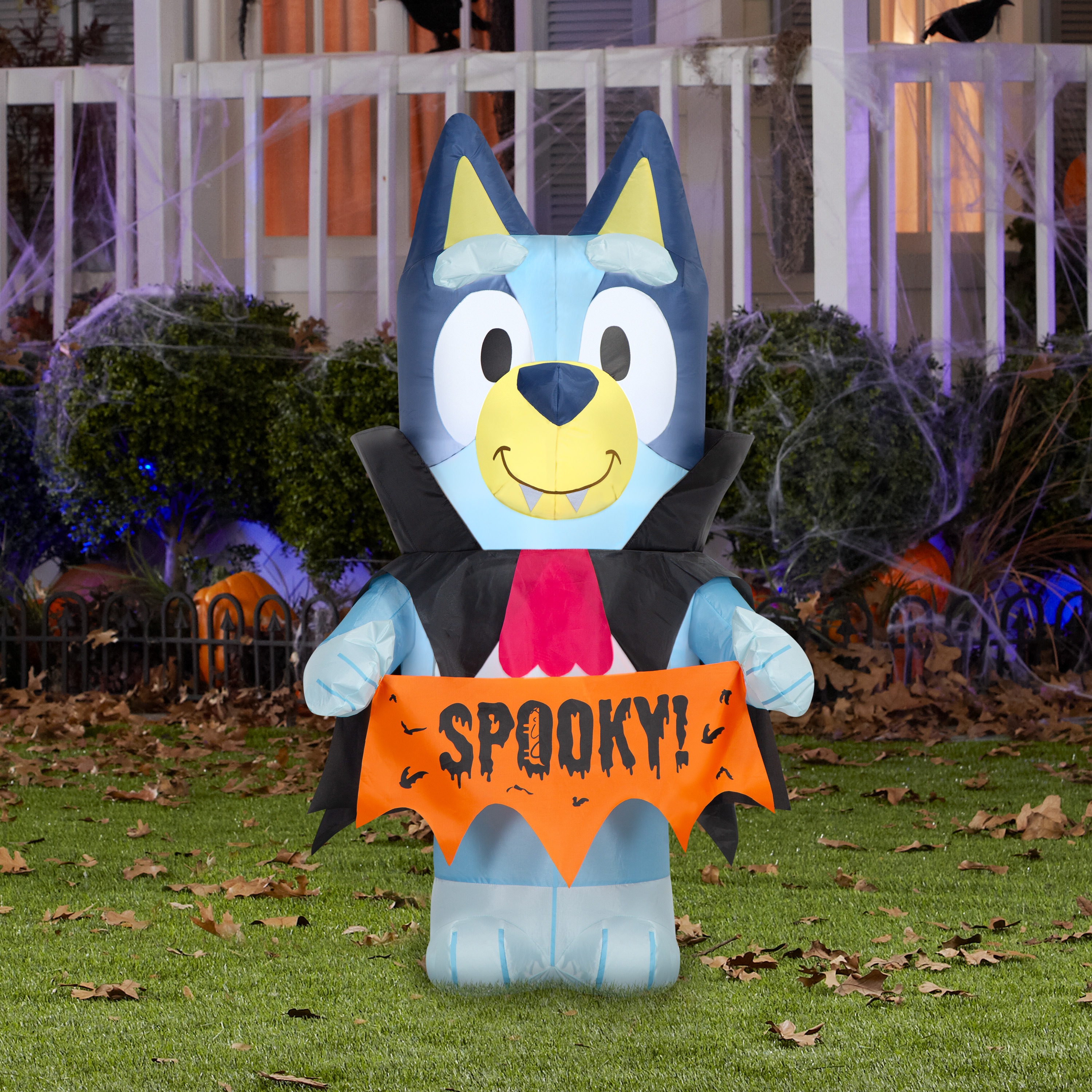Gemmy 3.5-ft Yard stake Lighted Bluey Bluey Vampire Inflatable in the ...