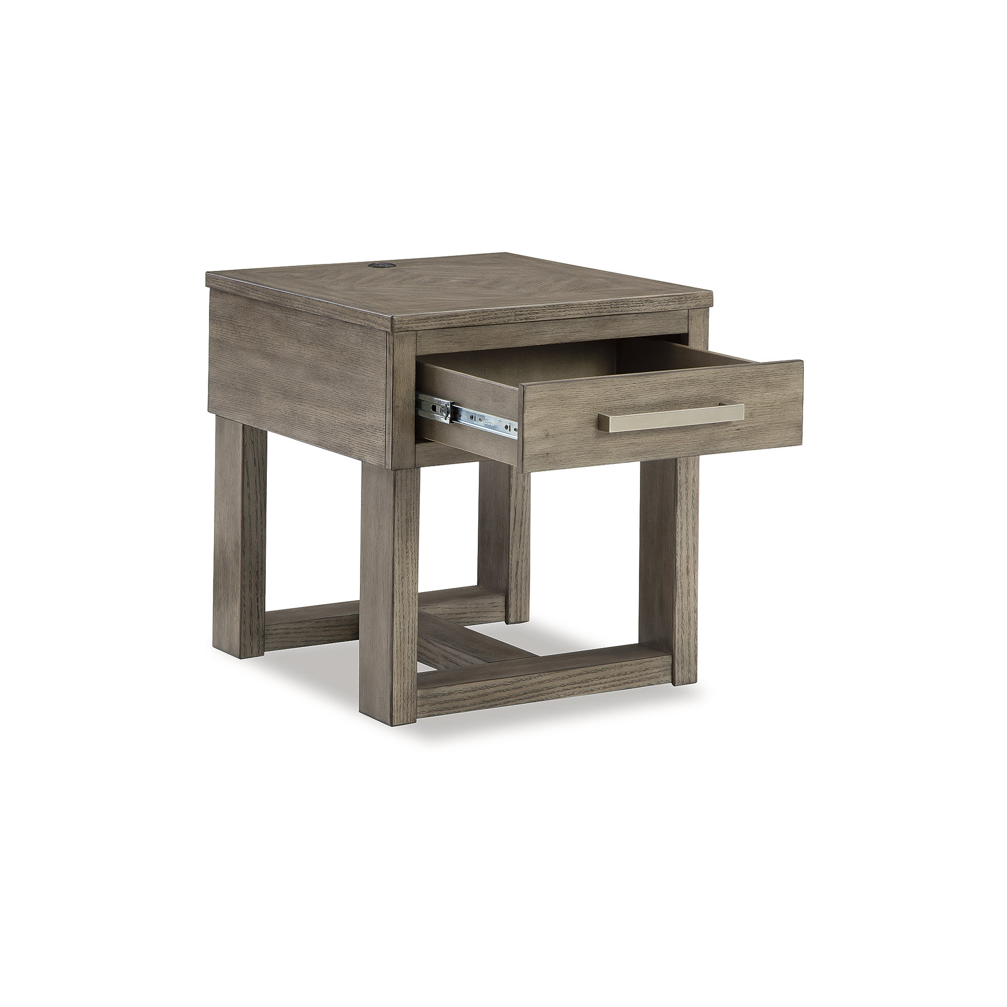 Signature Design by Ashley Loyaska Grayish Brown End Table with USB-A ...
