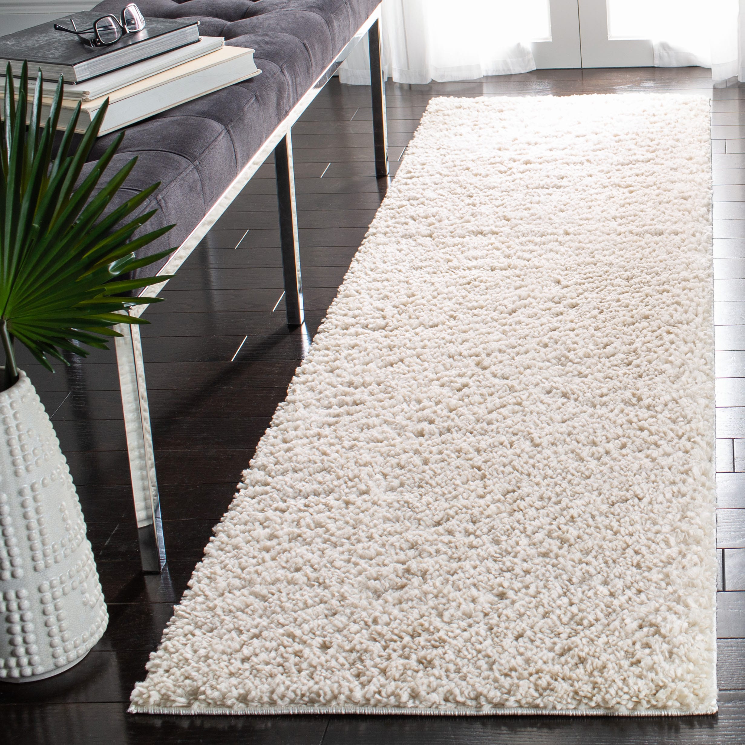Safavieh August Shag 900C Ivory 2ft-3in x 20ft Runner Rug in the Rugs ...