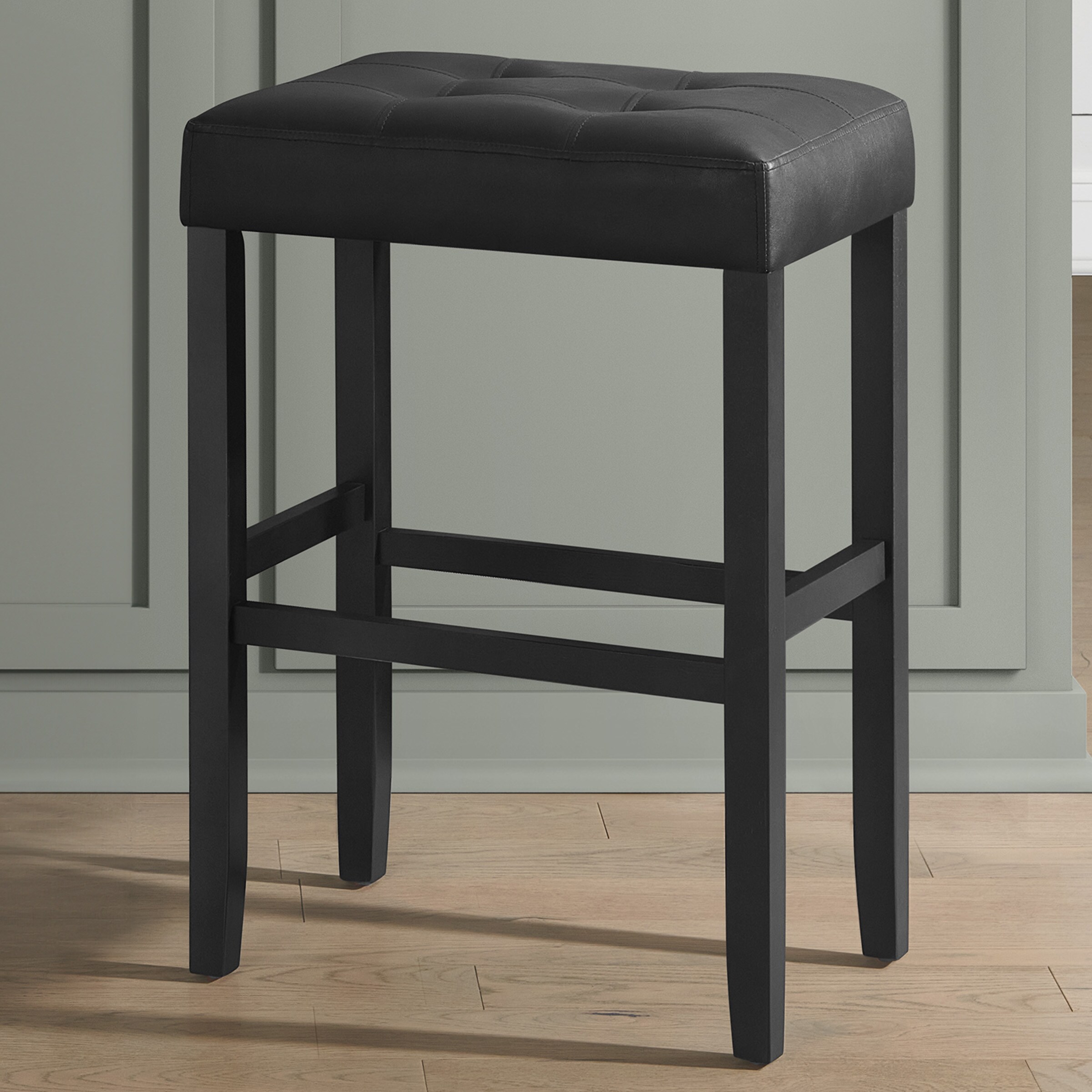 Alaterre Furniture Madison 30in Backless Bar Stool (Black) in the Bar ...