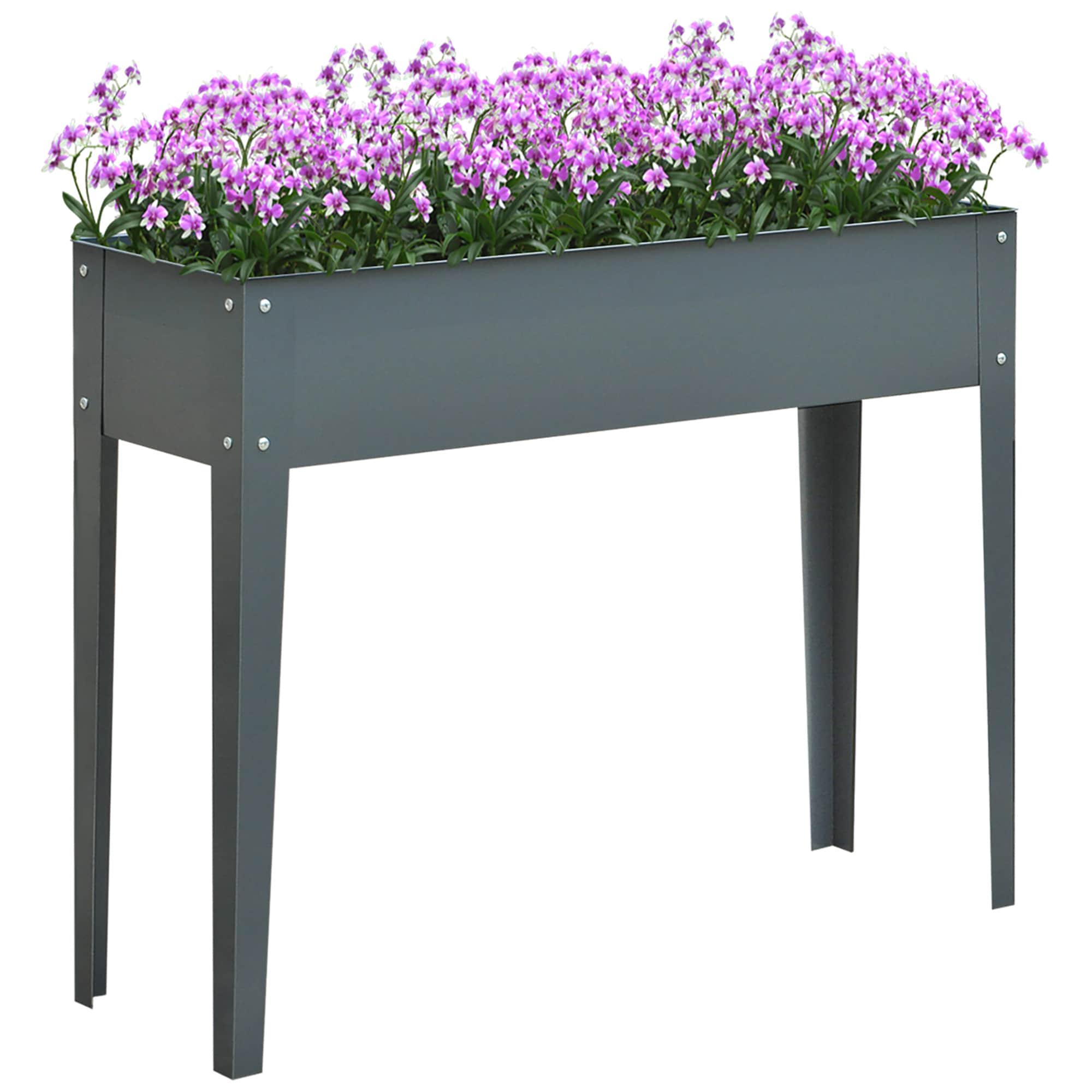 Powder-coated steel 39.25-in Planters, Stands & Window Boxes at Lowes.com