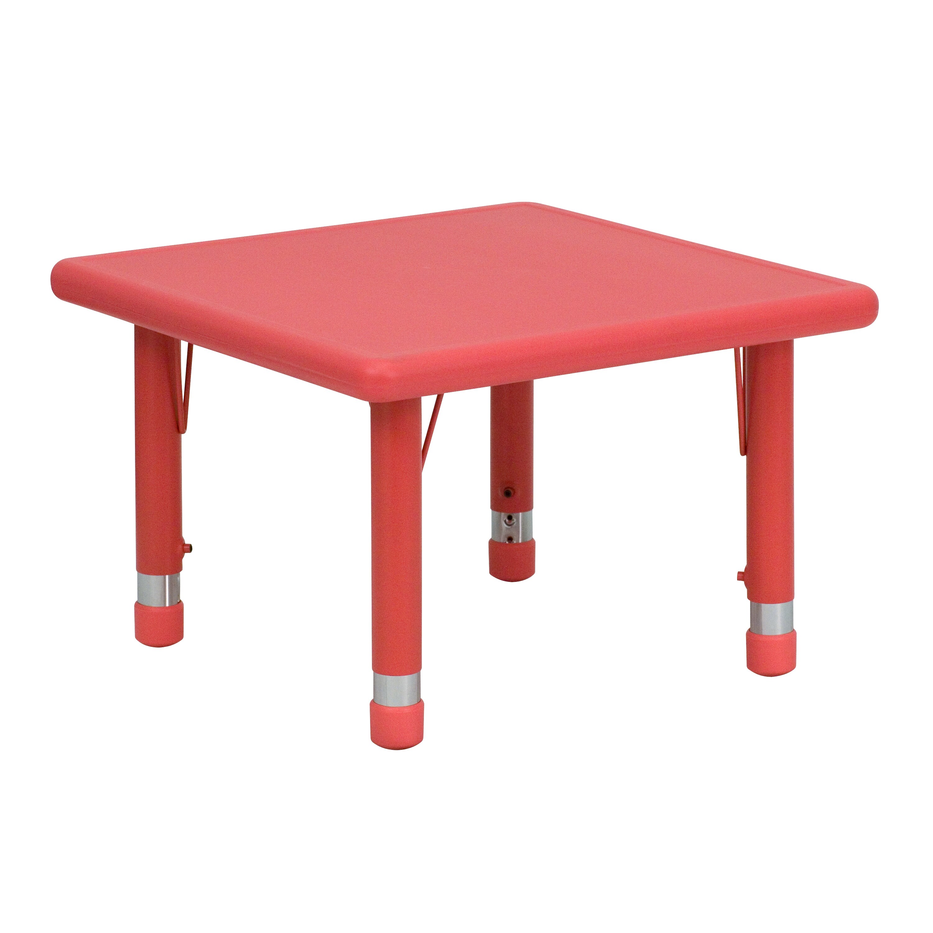 Emma + Oliver 24-in Square Red Plastic Height Adjustable Activity Table ...