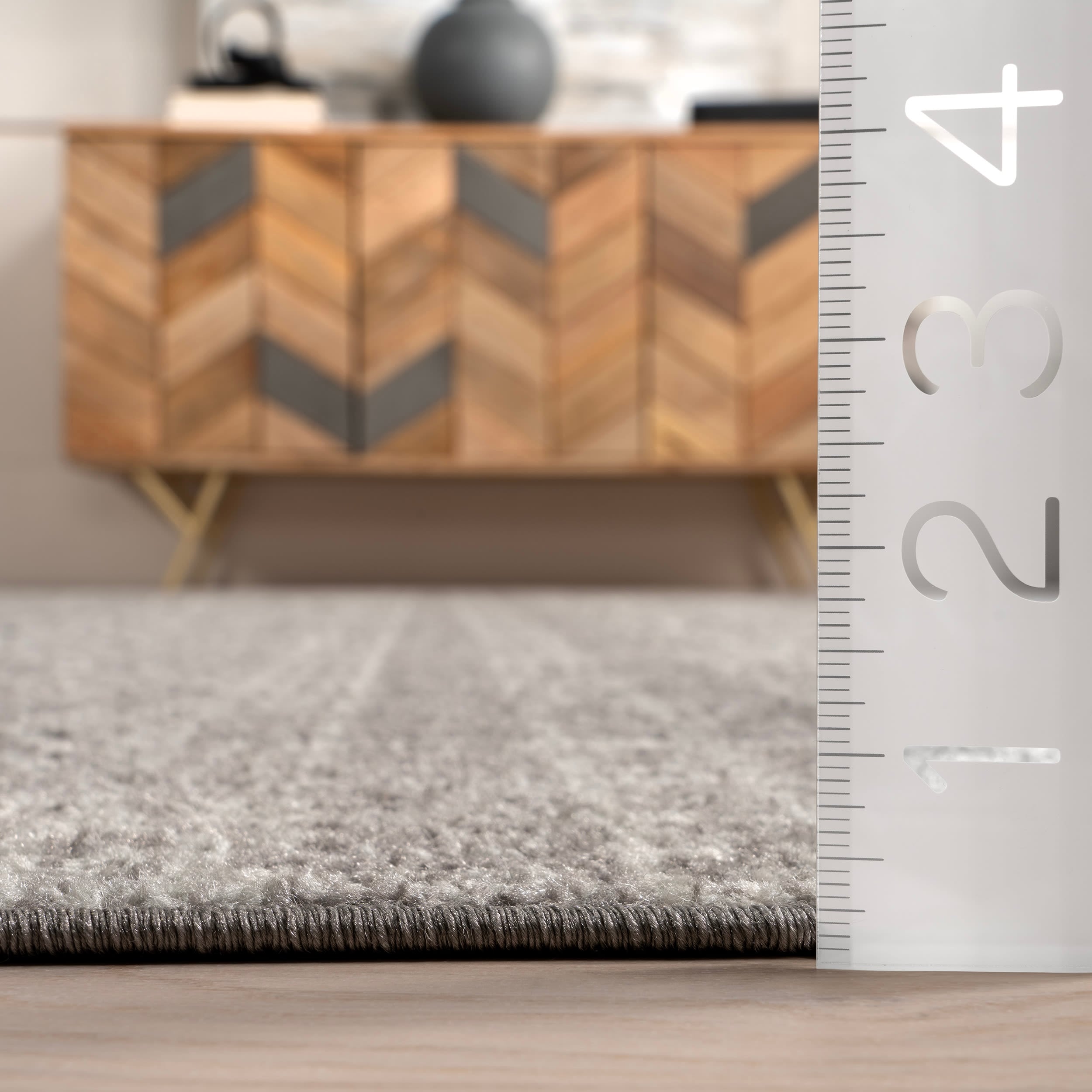 nuLOOM 6 X 9 (ft) Dark Gray Indoor Geometric Area Rug RZBD40B-6709 at ...