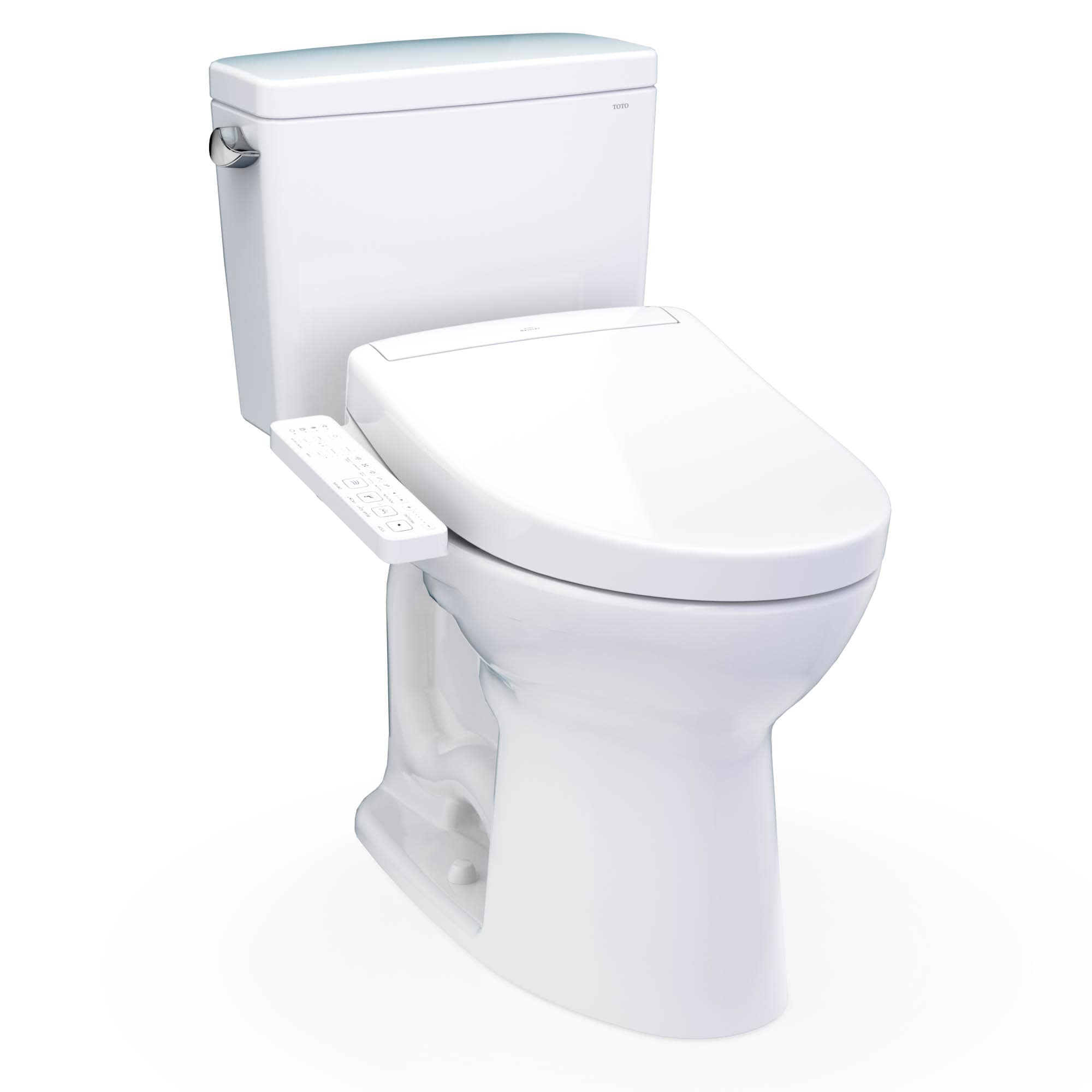 TOTO Drake Washlet Elongated Regular Height Toilet with S2 Bidet Seat ...