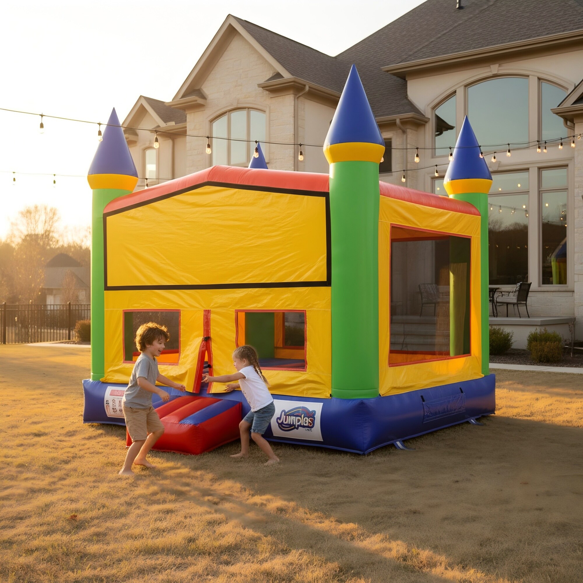 HyperDrop Cart 13FT x 13FT Bounce House with Blower in the Bounce ...