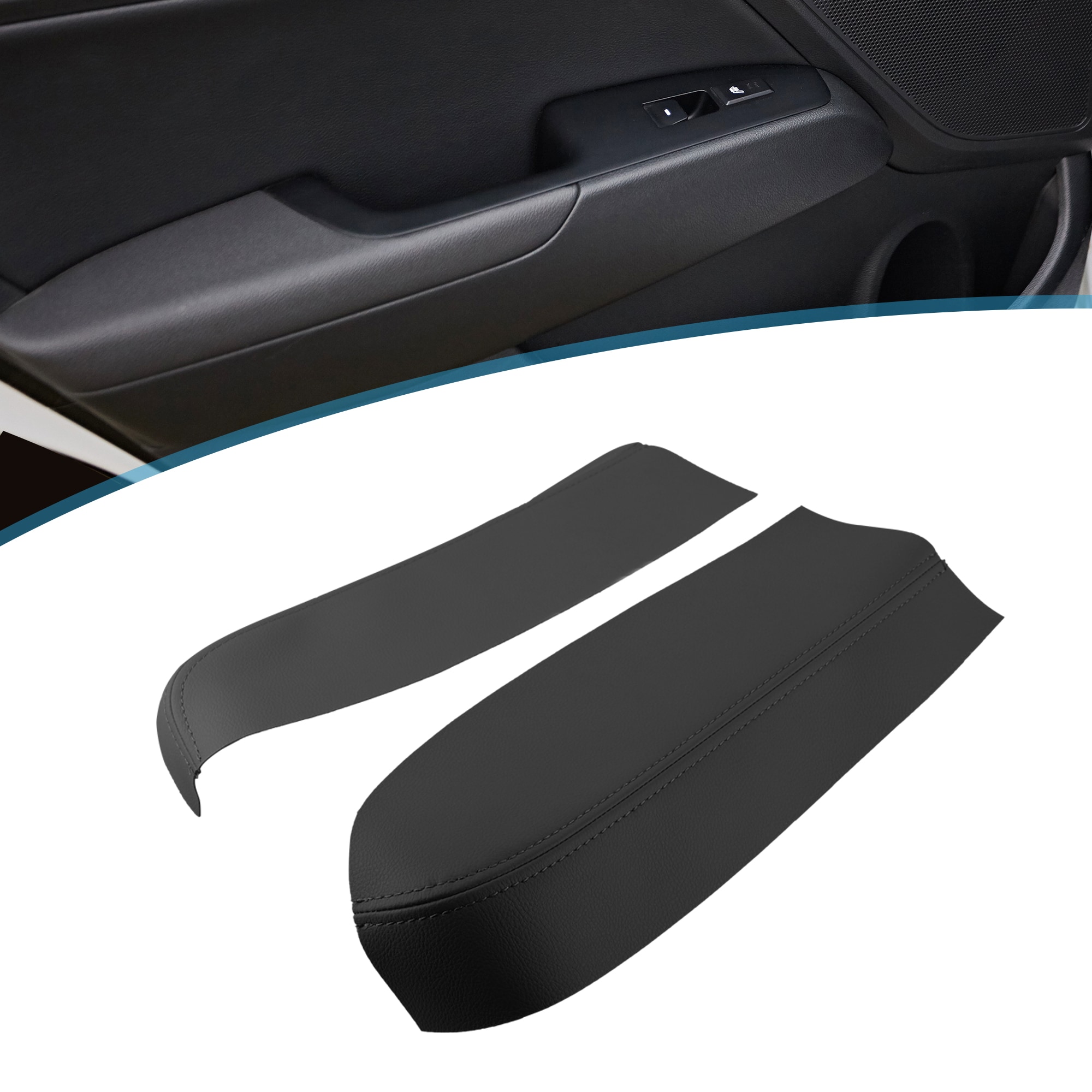 Unique Bargains Car Front Door Panel Armrest Cover Interior Door Trims ...