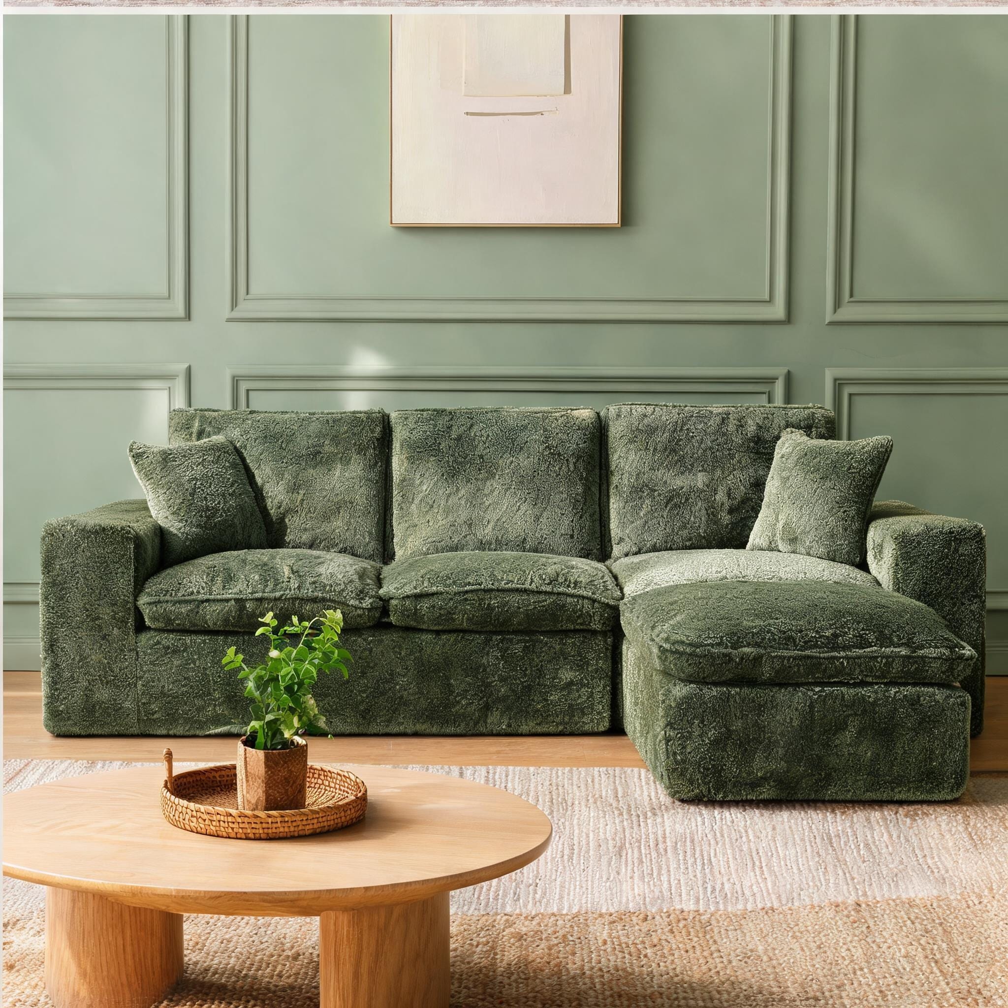 chillscreamni Living Room L-Shape Sectional Sofa with Reversible Chaise ...