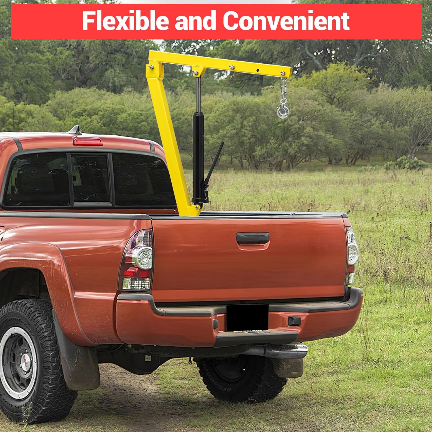 IdealHouse Hydraulic Pickup Truck Crane 1000 lbs Max Capacity 360 ...