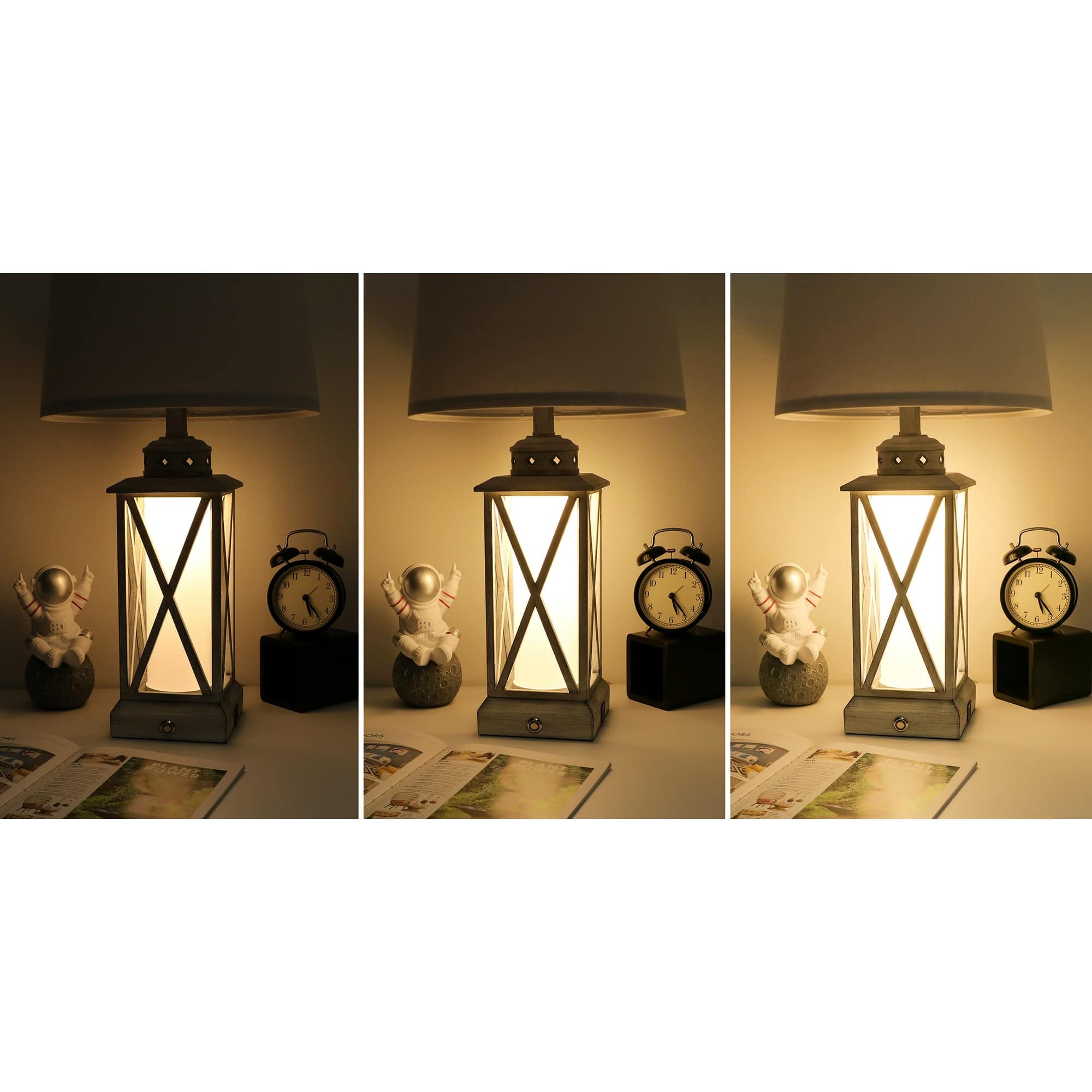BIGHOUSE 2 Pack 26 Inch Coastal Table Lamps With 2 LED Bulbs 9W Bright ...