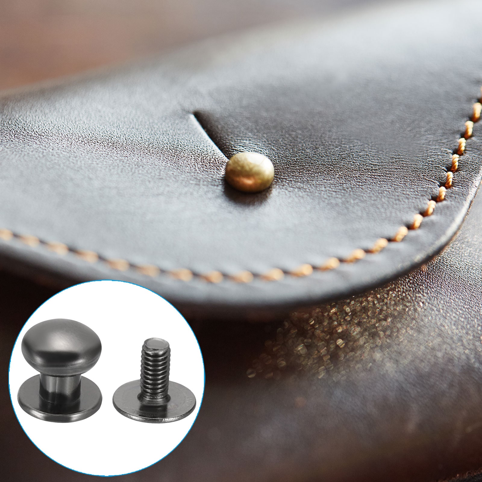 PATIKIL 9x8x6mm Spikes for Clothes 30 Sets Metal Button Spikes with ...