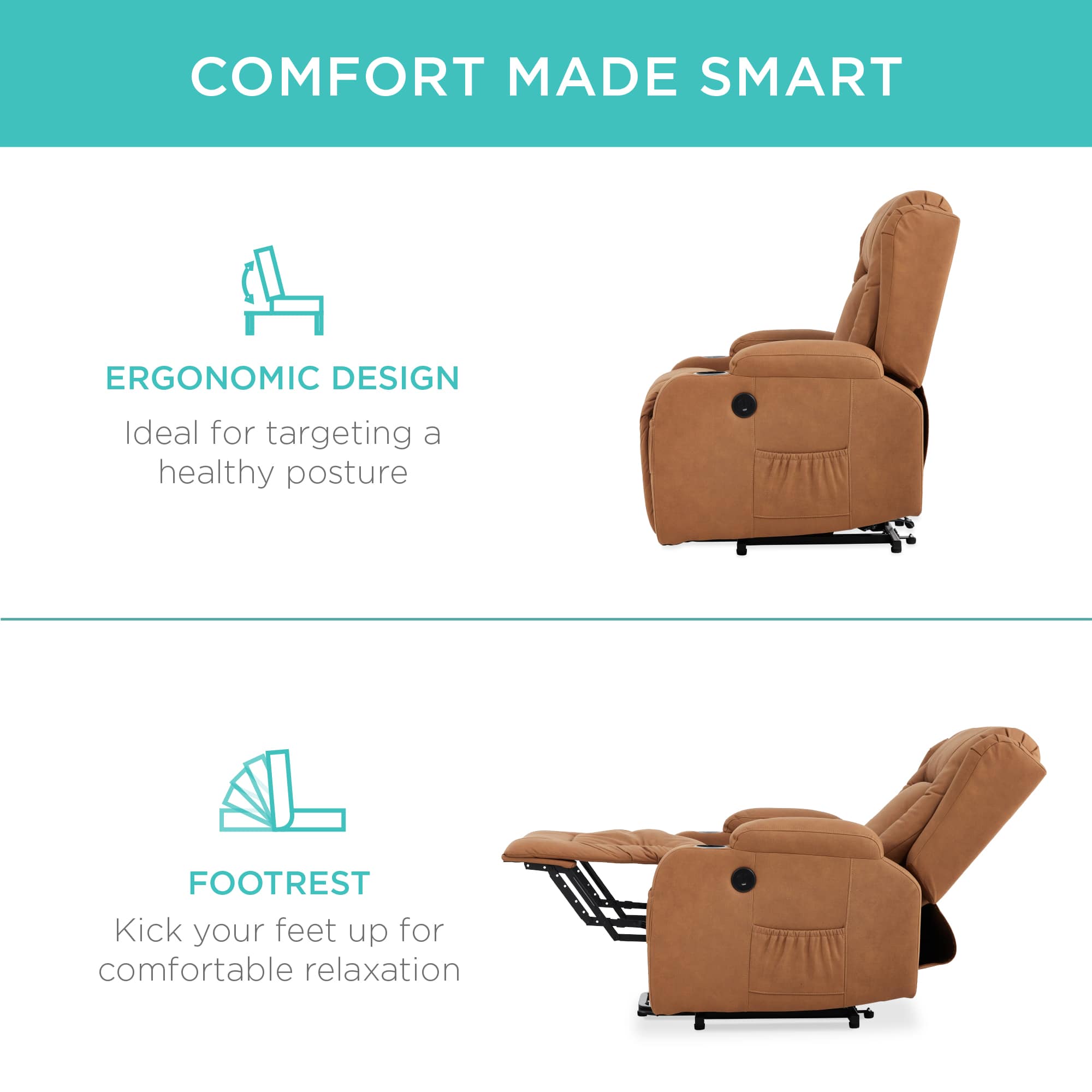 Best Choice Products Electric Power Lift Recliner Massage Chair ...