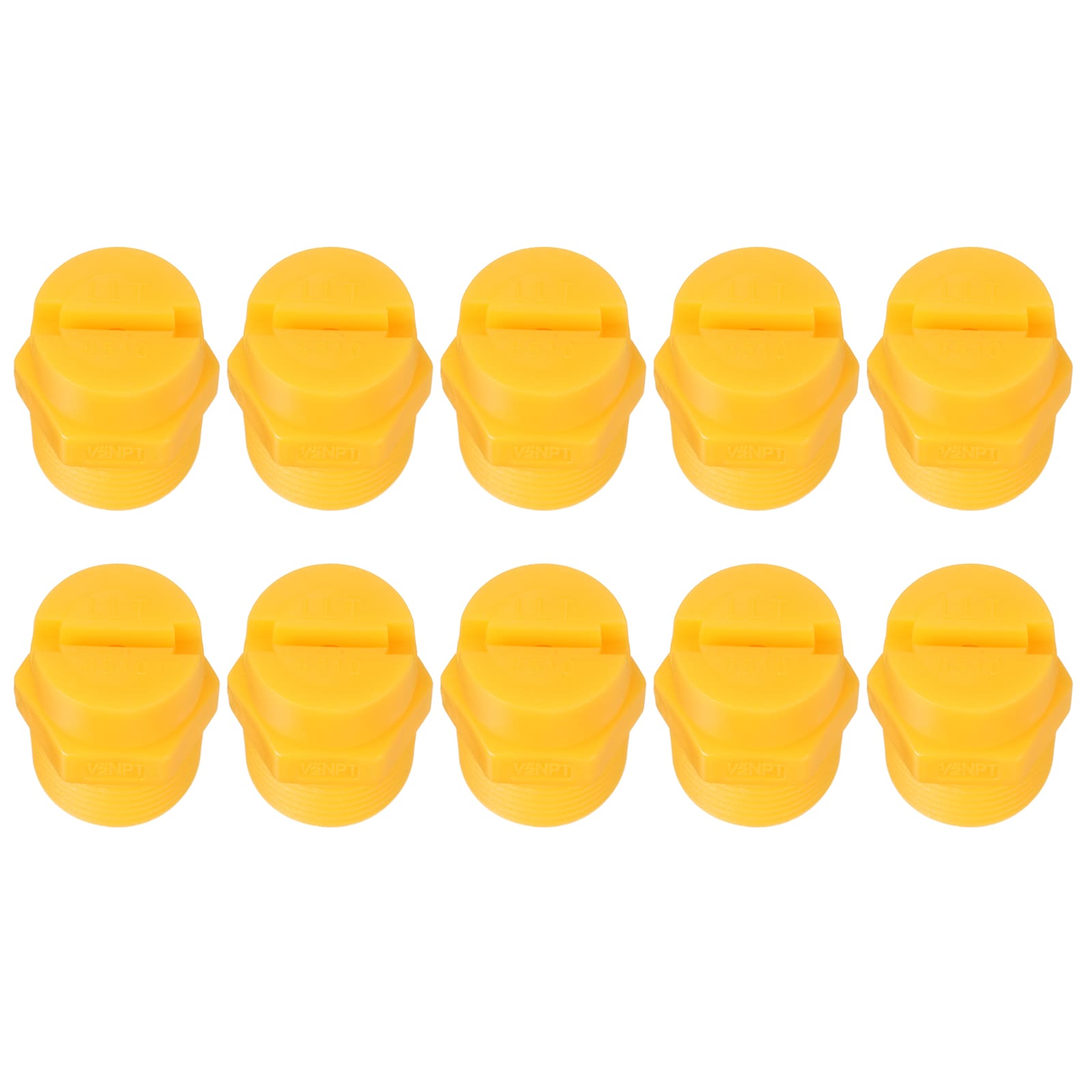 Unique Bargains 10pcs Flat Fan Spray Tip 65 Degree 2mm Orifice Diameter ...