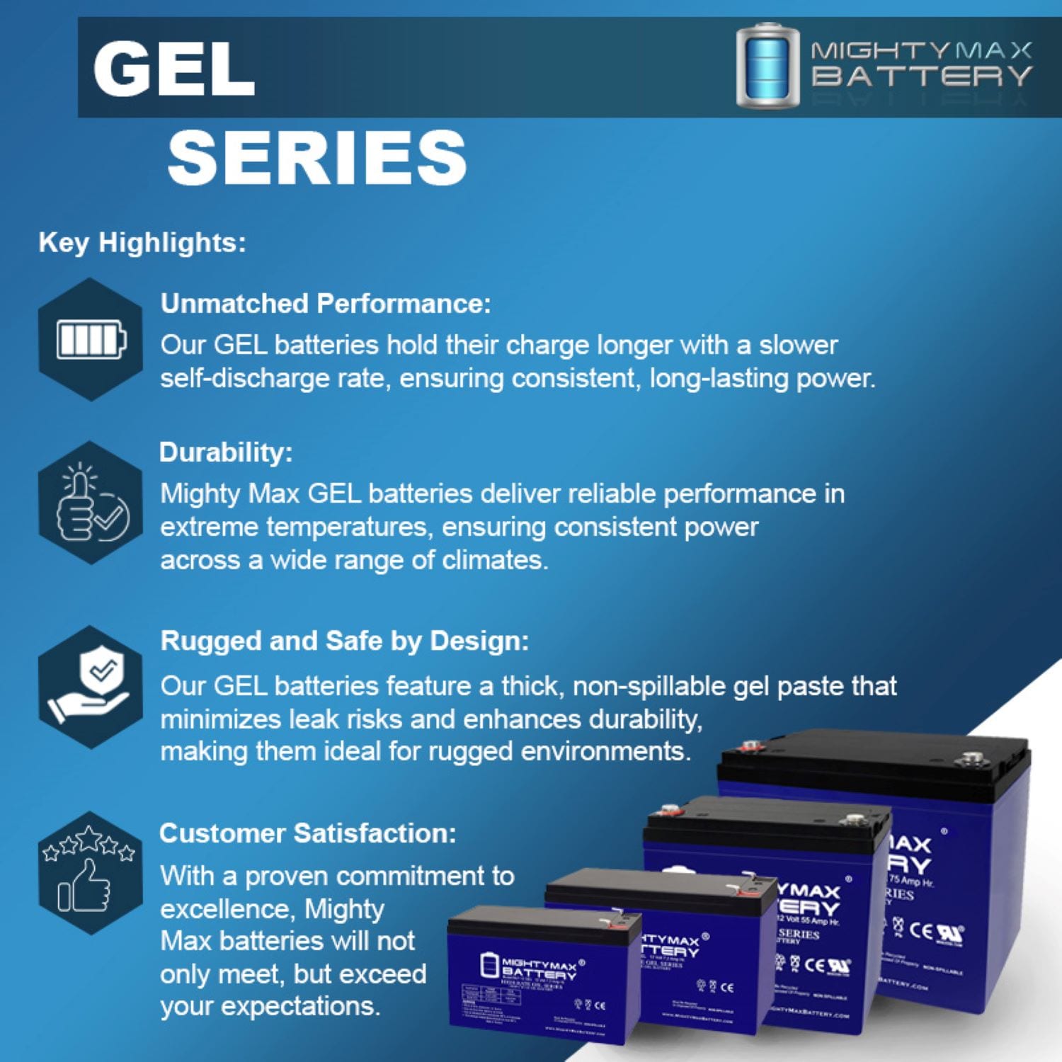 Mighty Max Battery ML9-12GEL - 12 Volt 9 AH GEL Type F2 Terminal ...
