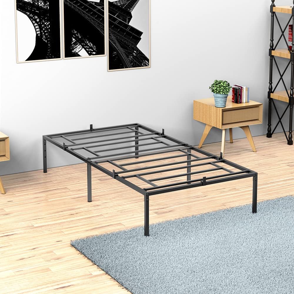 Garvee Twin Metal Bed Frame Platform Bed Frame with Steel Slat Support ...