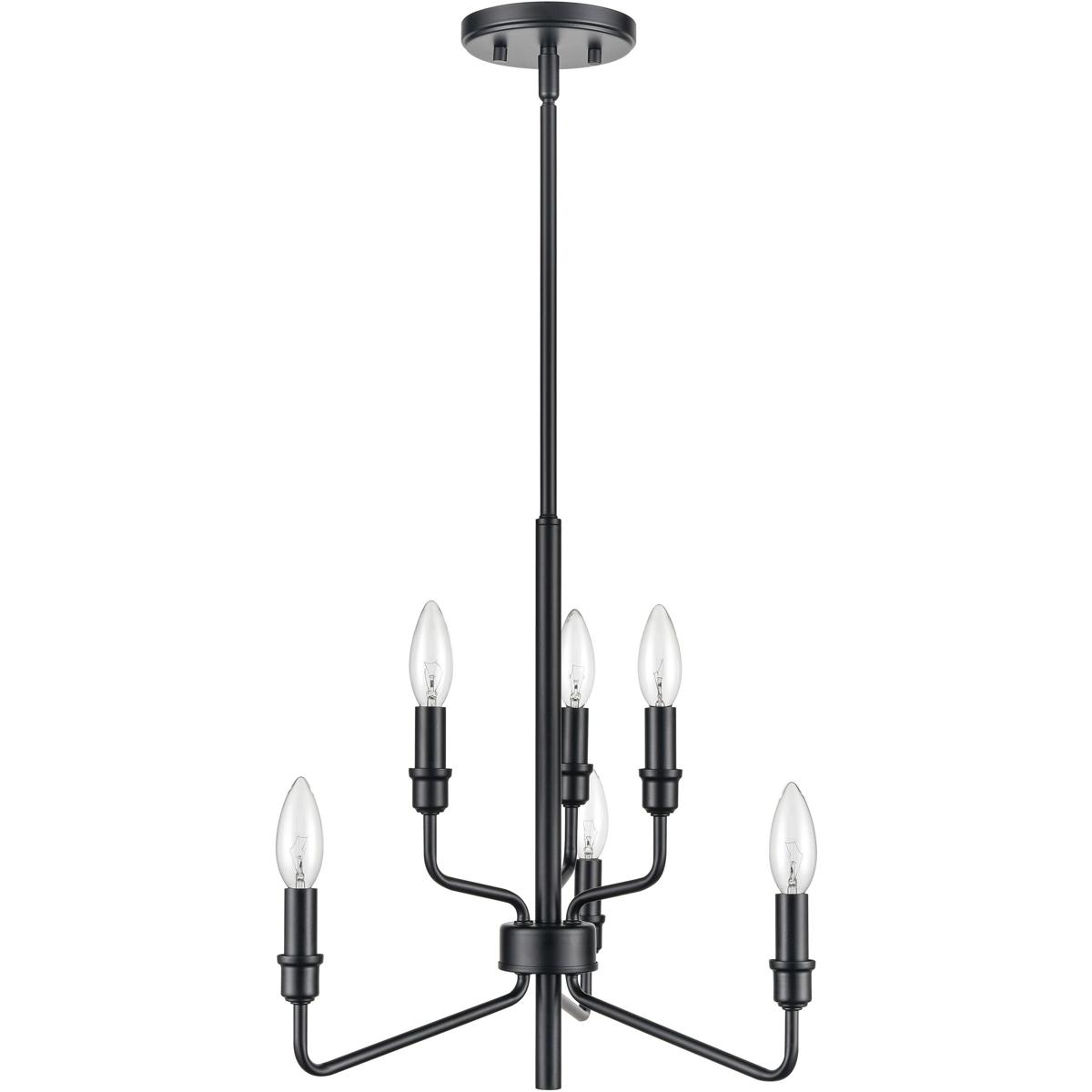 Atlas Lighting and Home CL11322-BK Saginaw 6 Light 18 inch Matte Black ...