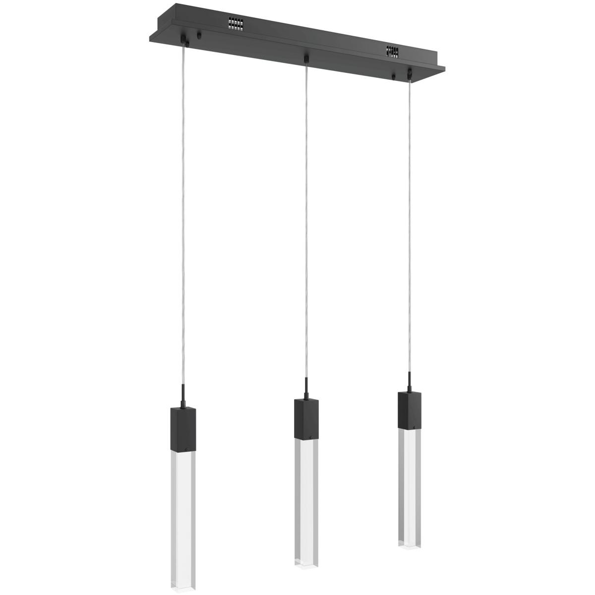 Avenue Lighting HF1900-3-GL-BK-C Original Glacier Avenue Pendant Black ...