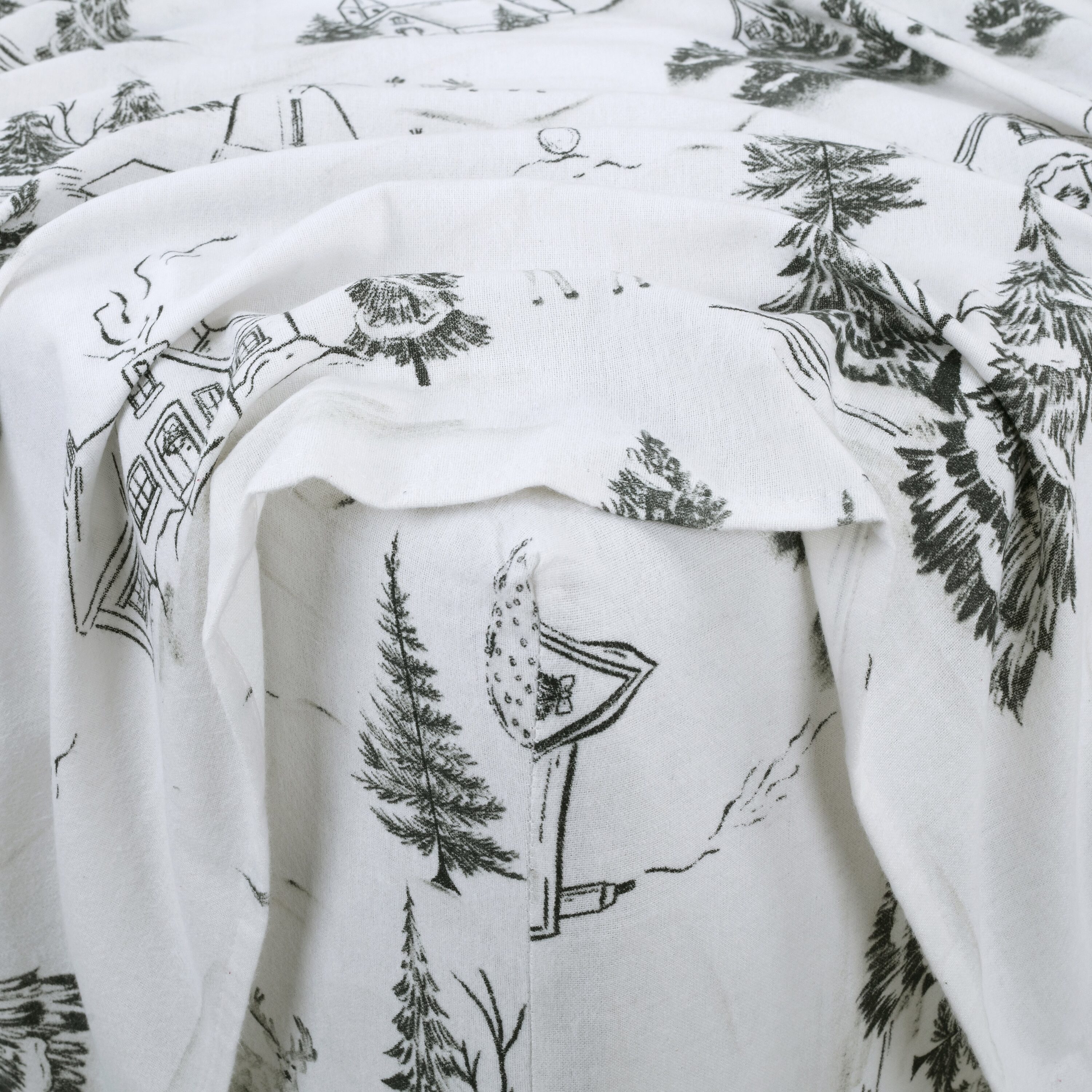 Kathy Ireland Queen Cotton Nature Trees 4 -Piece Bed Sheet Set in the ...