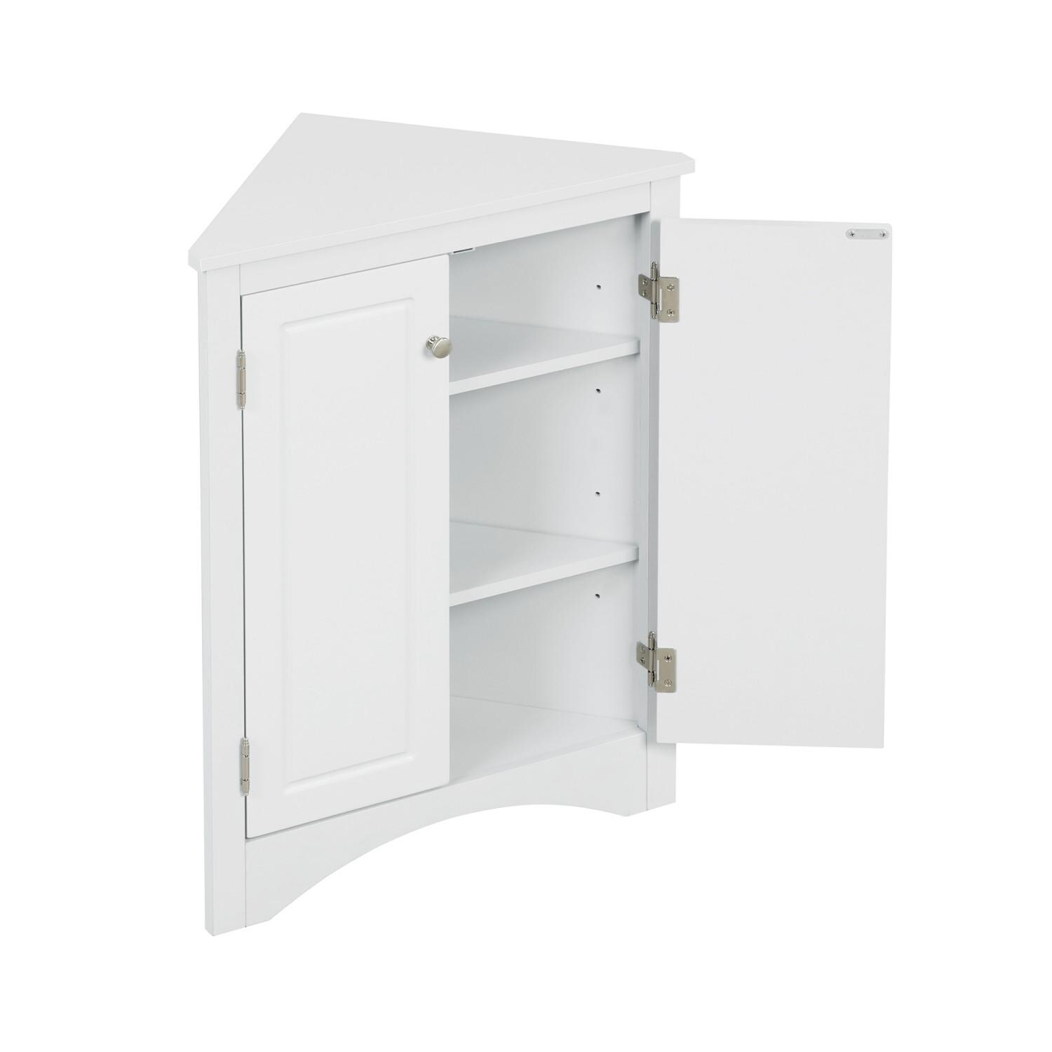 GlasFlength Triangle Bathroom Storage Cabinet Freestanding Floor ...