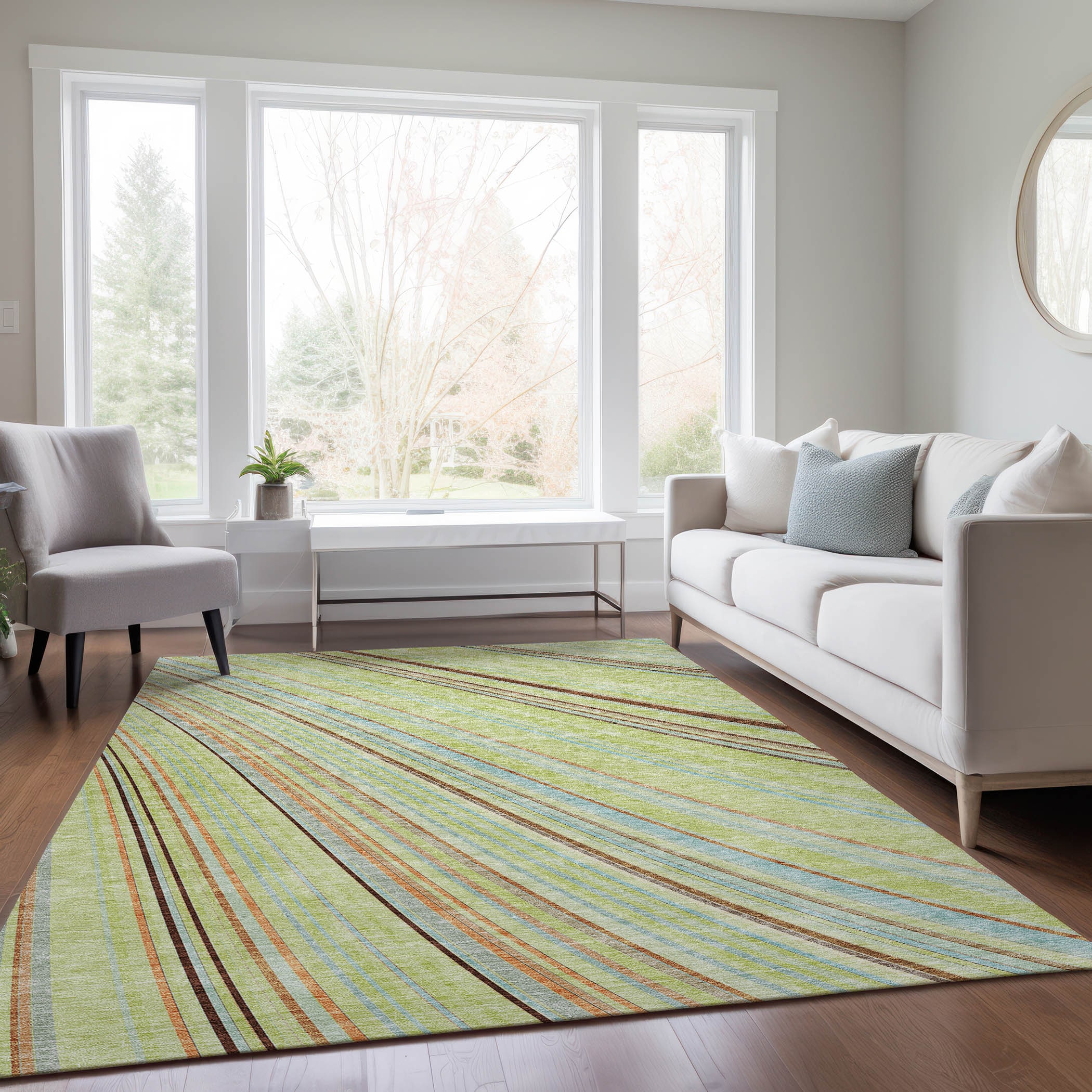 Addison Rugs Chantille ACN981AL 3 x 5 (ft) Loomed Aloe Rectangular ...