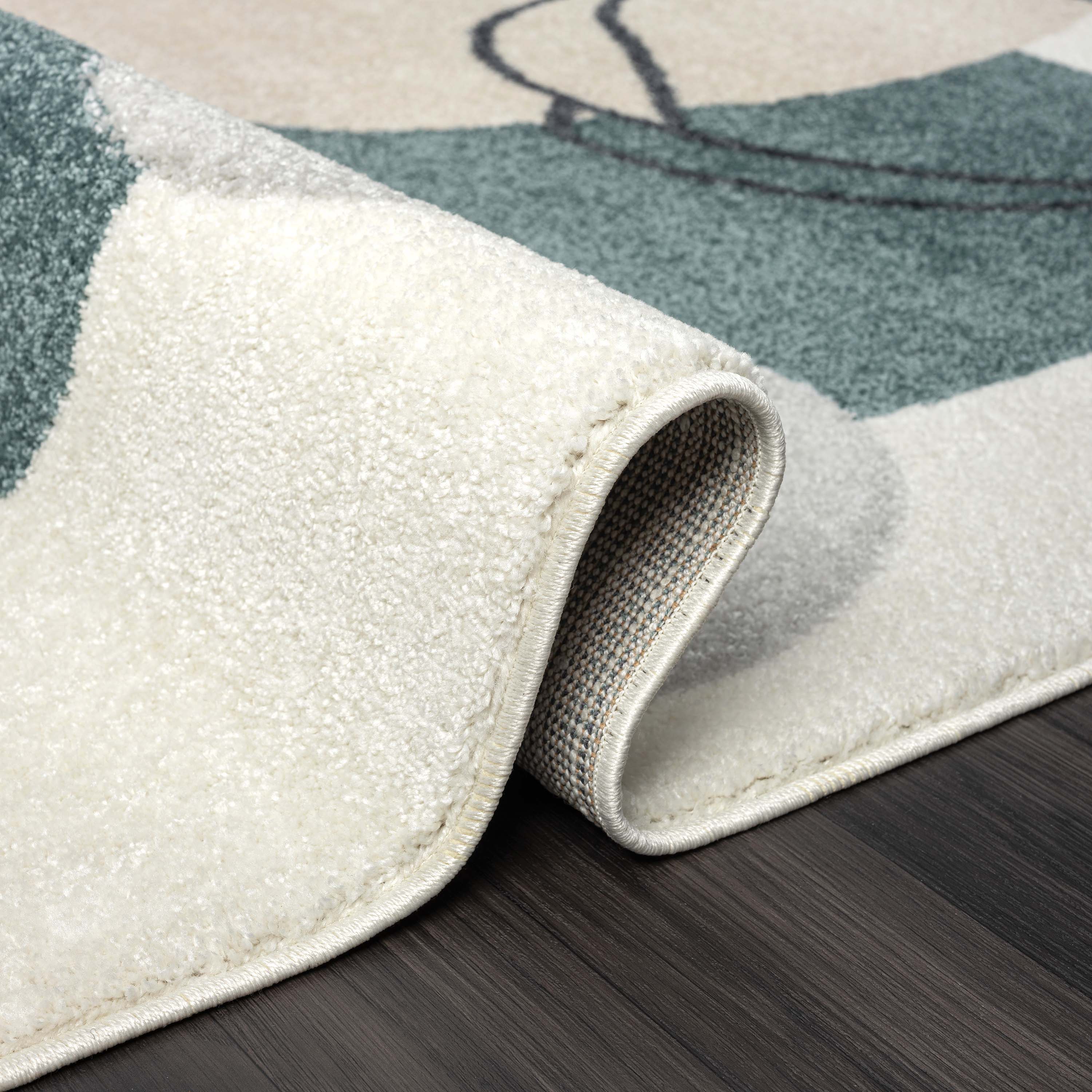 Abani Rugs Deco 4 x 6 (ft) Loomed Ivory/Green Rectangular Indoor ...