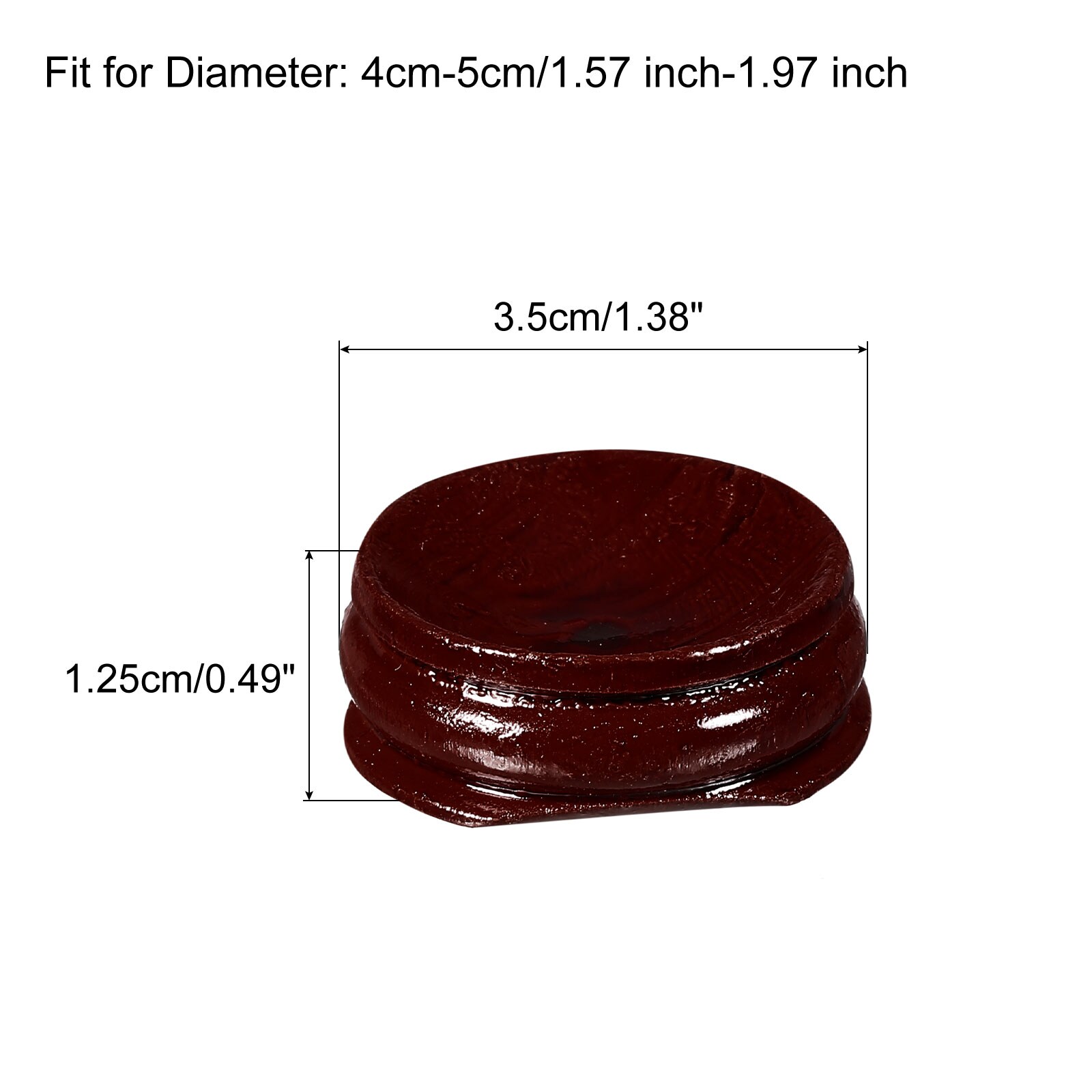 Unique Bargains Wooden Ball Stand Holders Displays Base 4/5cm Red for ...