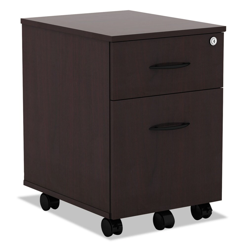 Alera Valencia Series Mobile Box File Cabinet - Mahogany - 15.88 x 19. ...