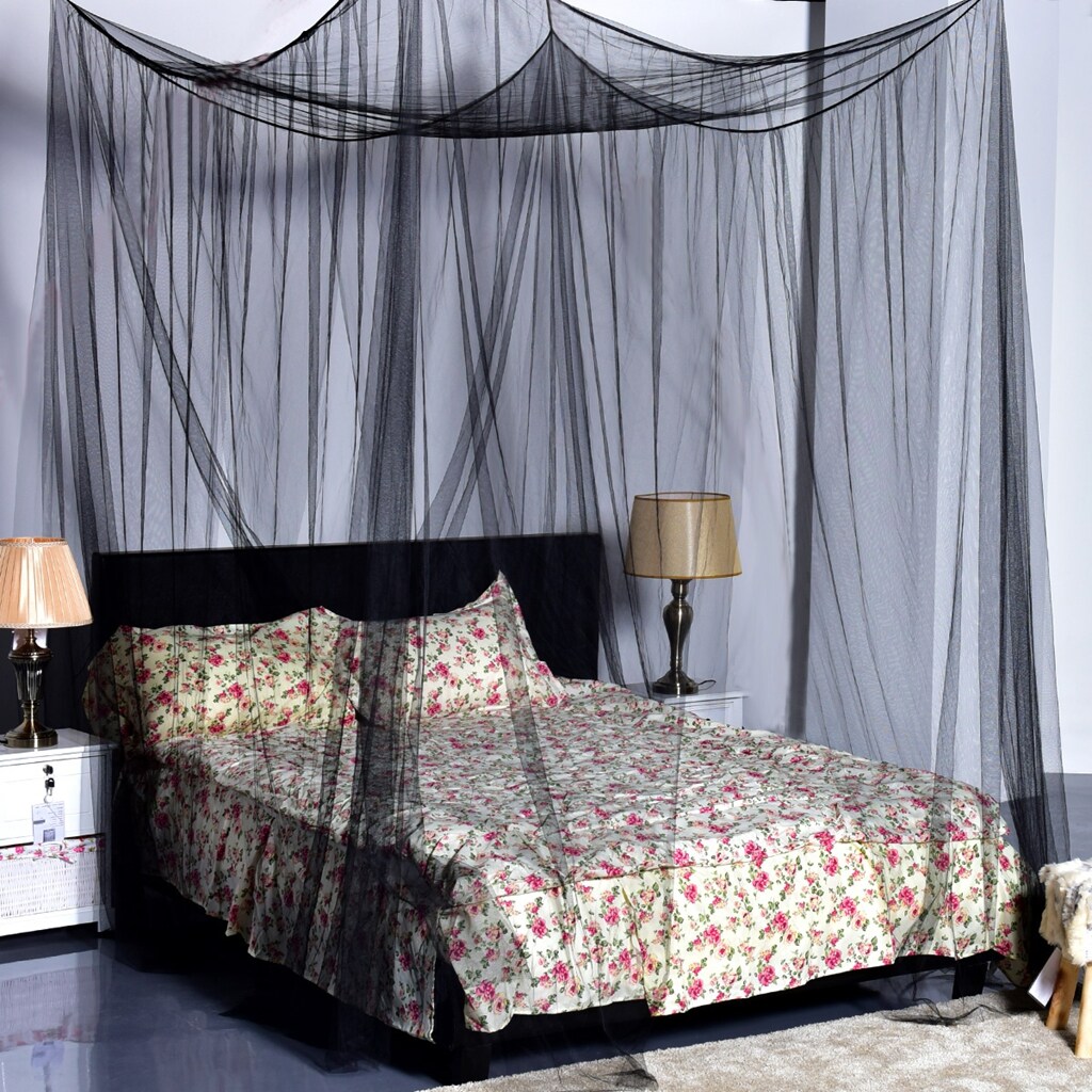 Costway 4 Corner Post Bed Canopy Mosquito Net Full Queen King Size ...