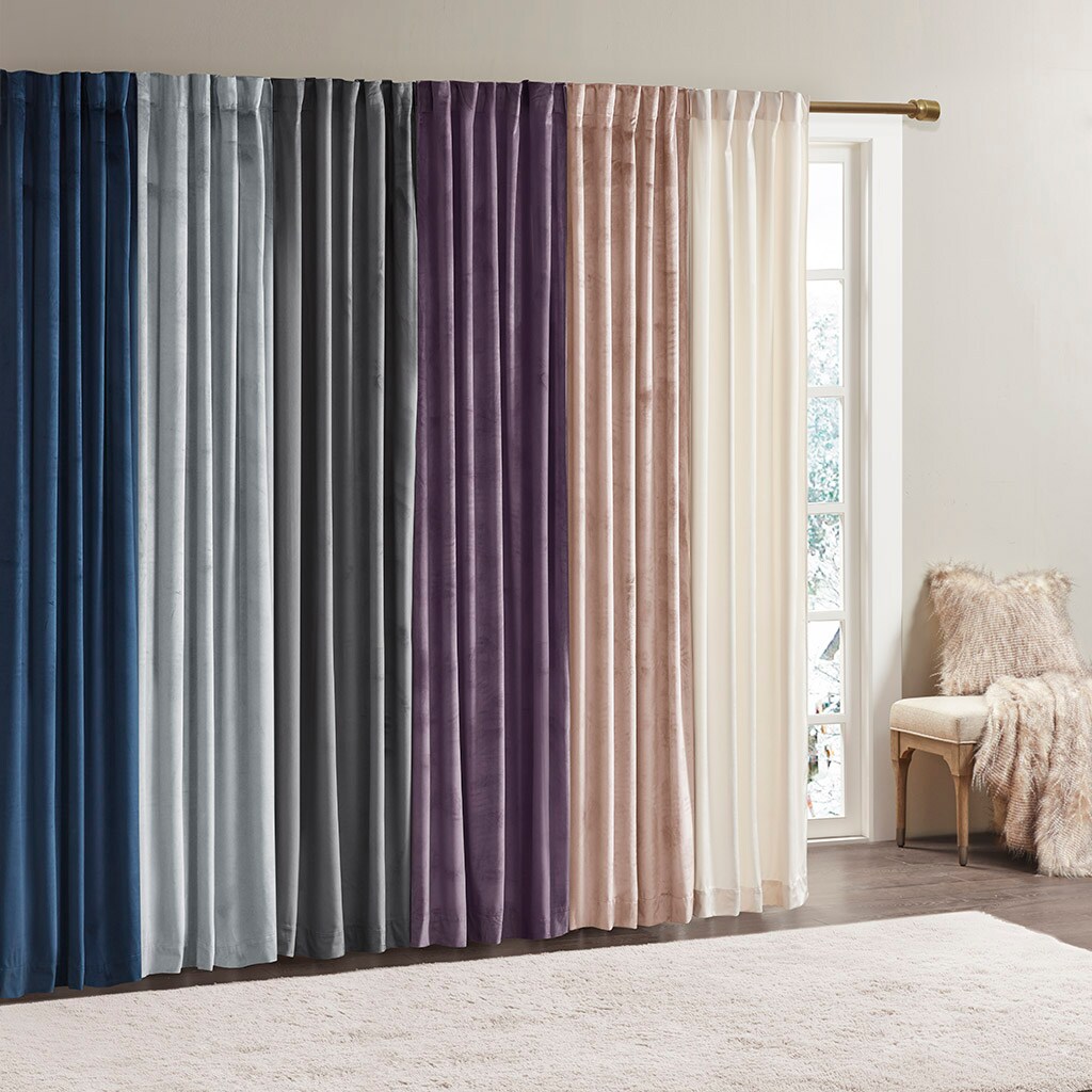 Blisstyle Room Darkening Metallic Printed Poly Velvet Rod PocketBack ...