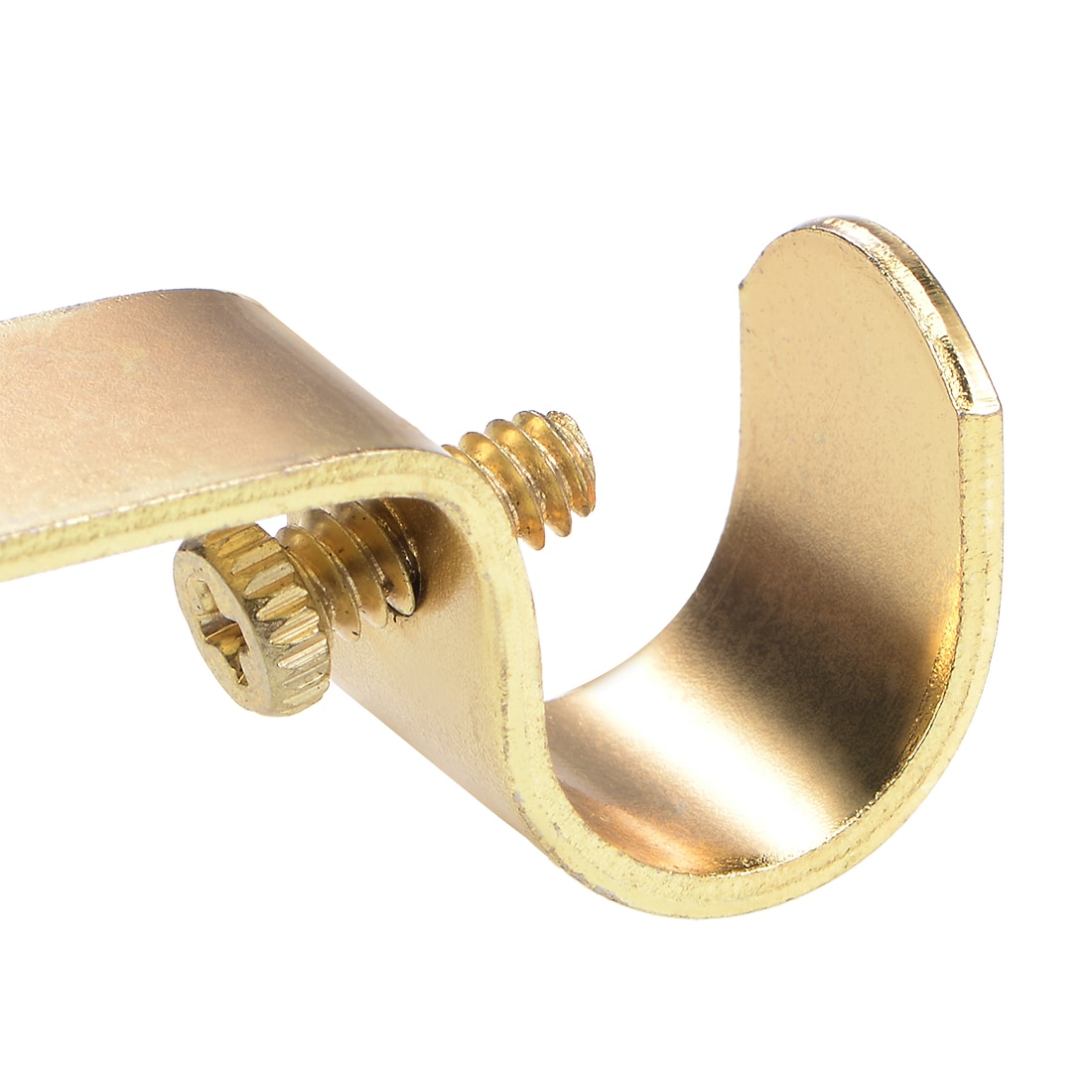 Unique Bargains Curtain Rod Bracket Iron Single Holder Support for 16mm ...