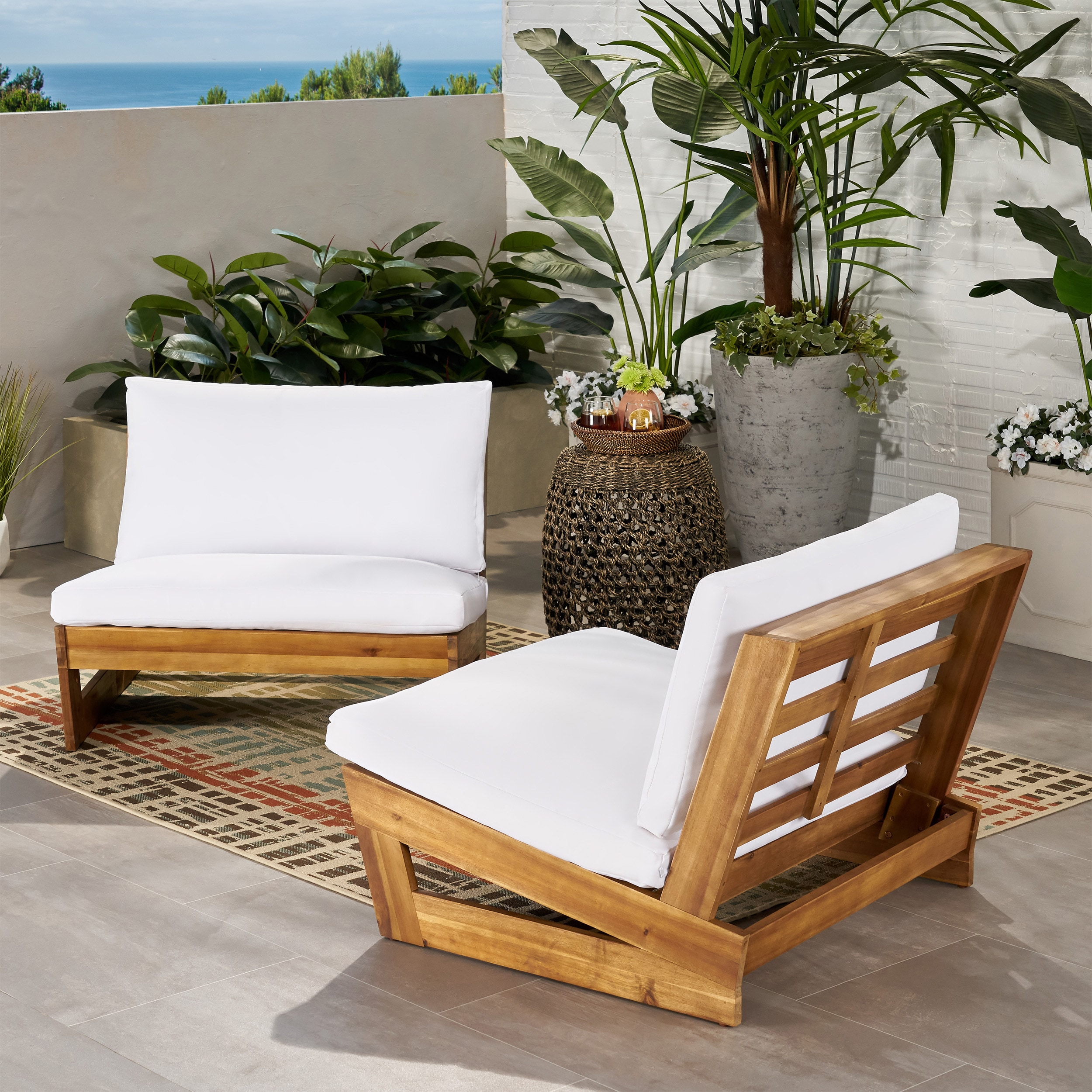 Best Selling Home Decor Emma Set of 2 Teak Wood Frame Stationary ...