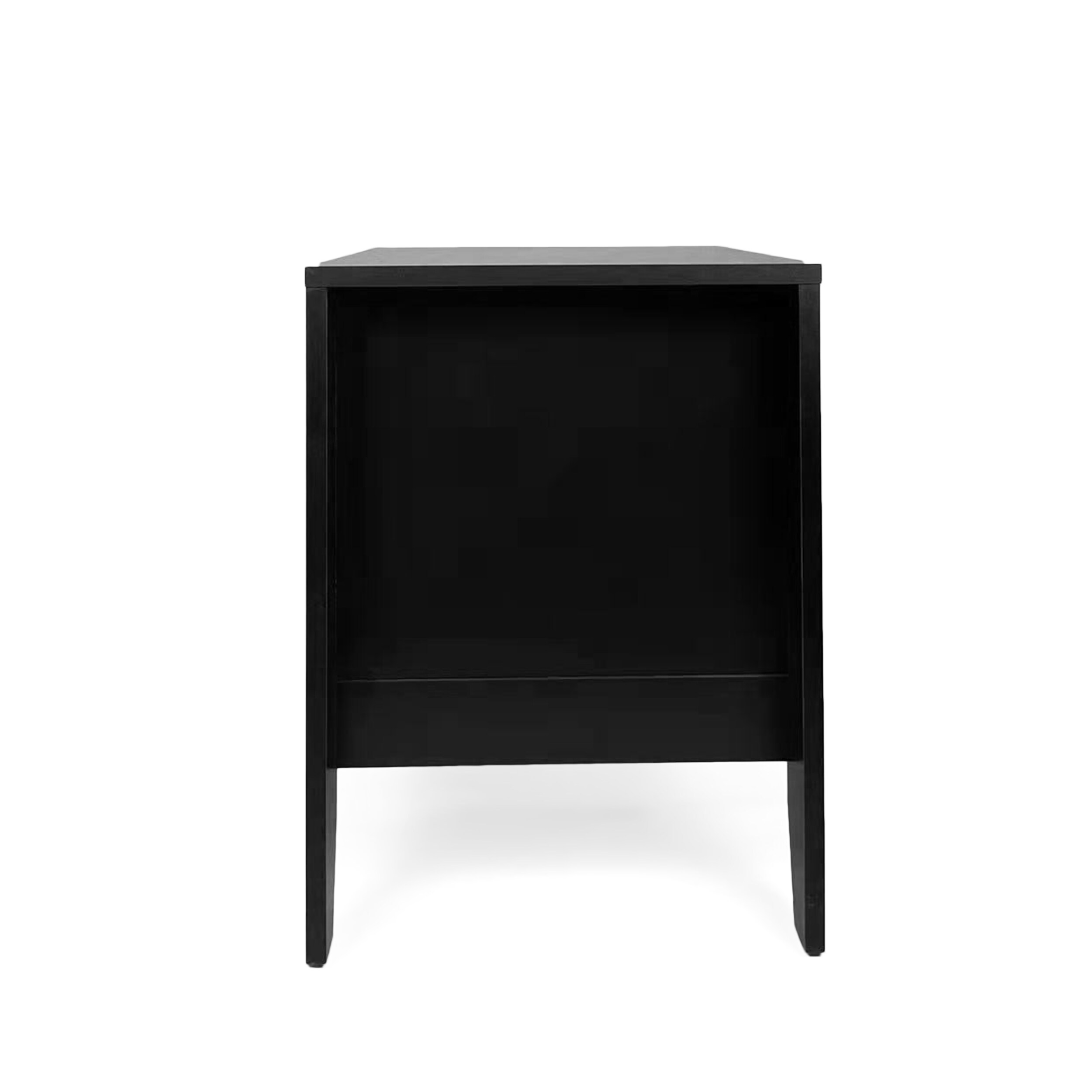LOVMOR Modern Nightstand with Drawer Mid Century Open Storage Shelf 2 ...