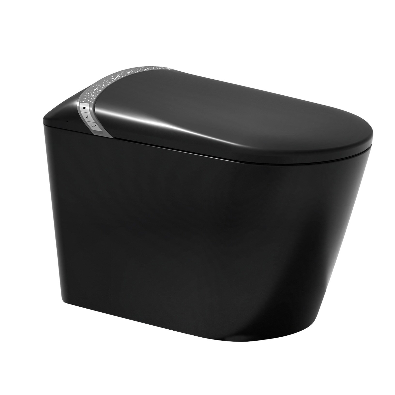 LIVACA Matte Black Smart Toilet with Bidet Built In Auto Open/Close ...