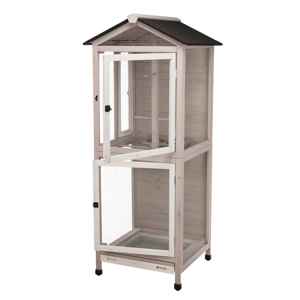 TRIXIE Large Indoor Outdoor Wooden Birdcage with 3 Front Doors 2 ...