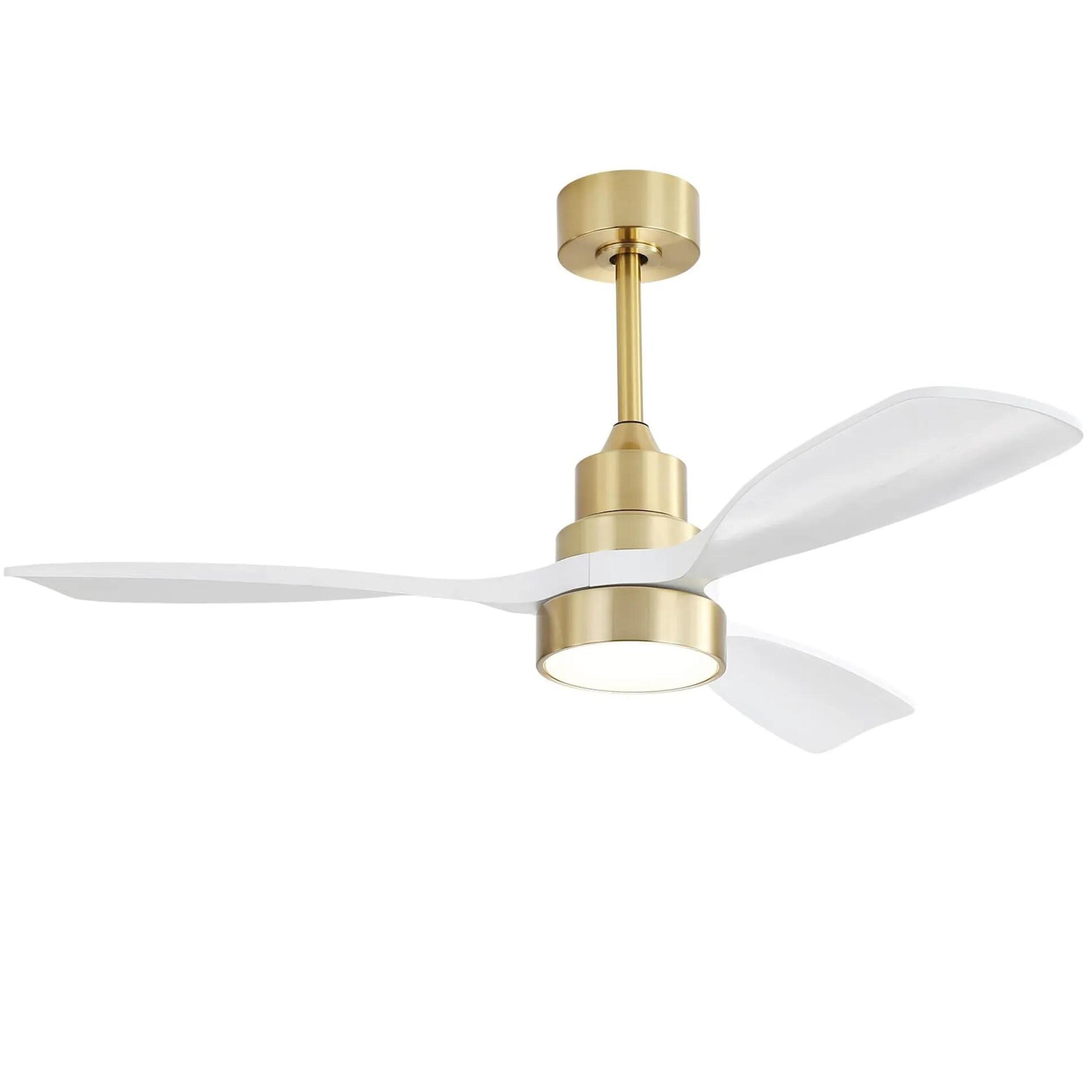 Bayfeve Adjustable Speed 48-in Gold with Solid Wood Blades Color ...
