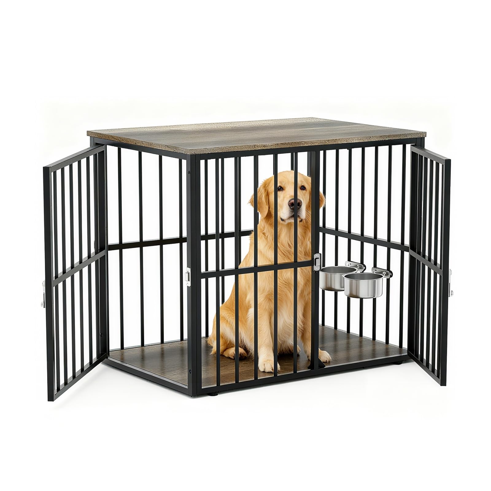GarveeLife 43 Inch Dog Cage Side Table Furniture Indoor Wooden Pet ...