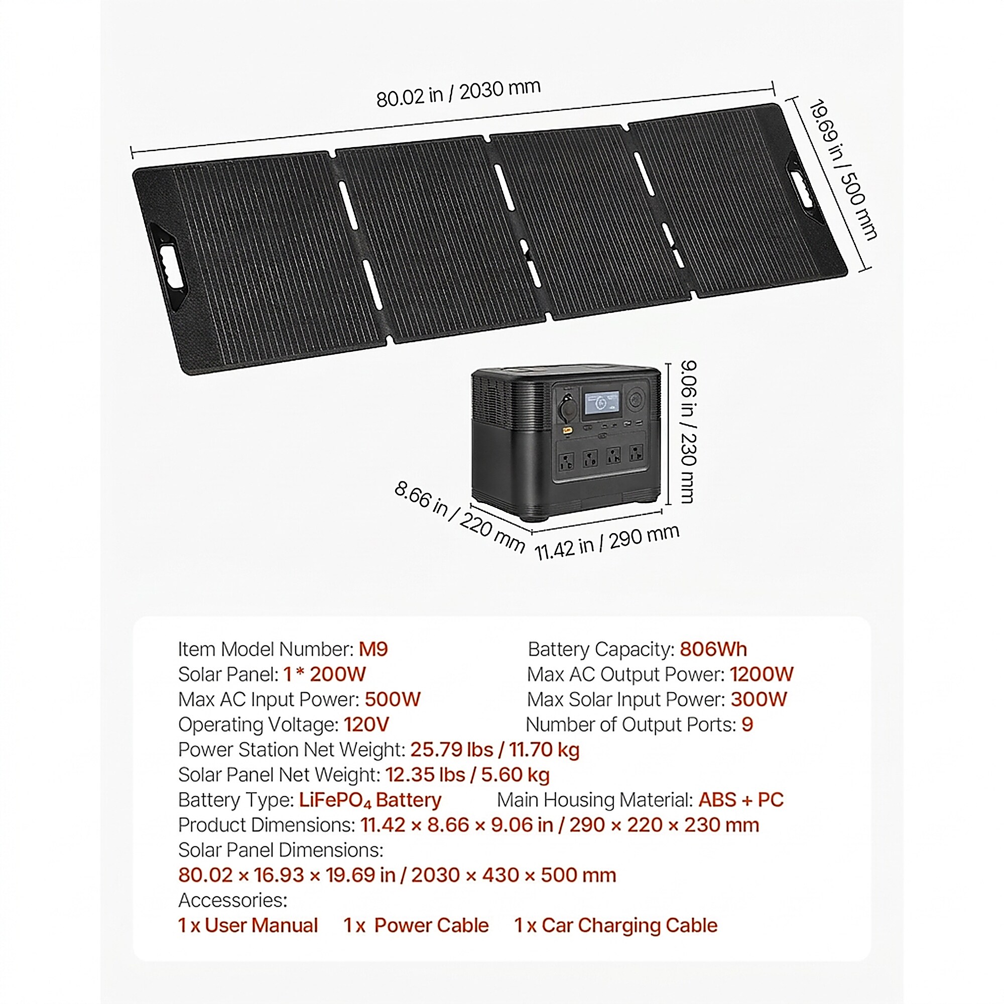 GIVIMO 1200-W Portable Power Station with 200-W Solar Panel 806-Wh ...