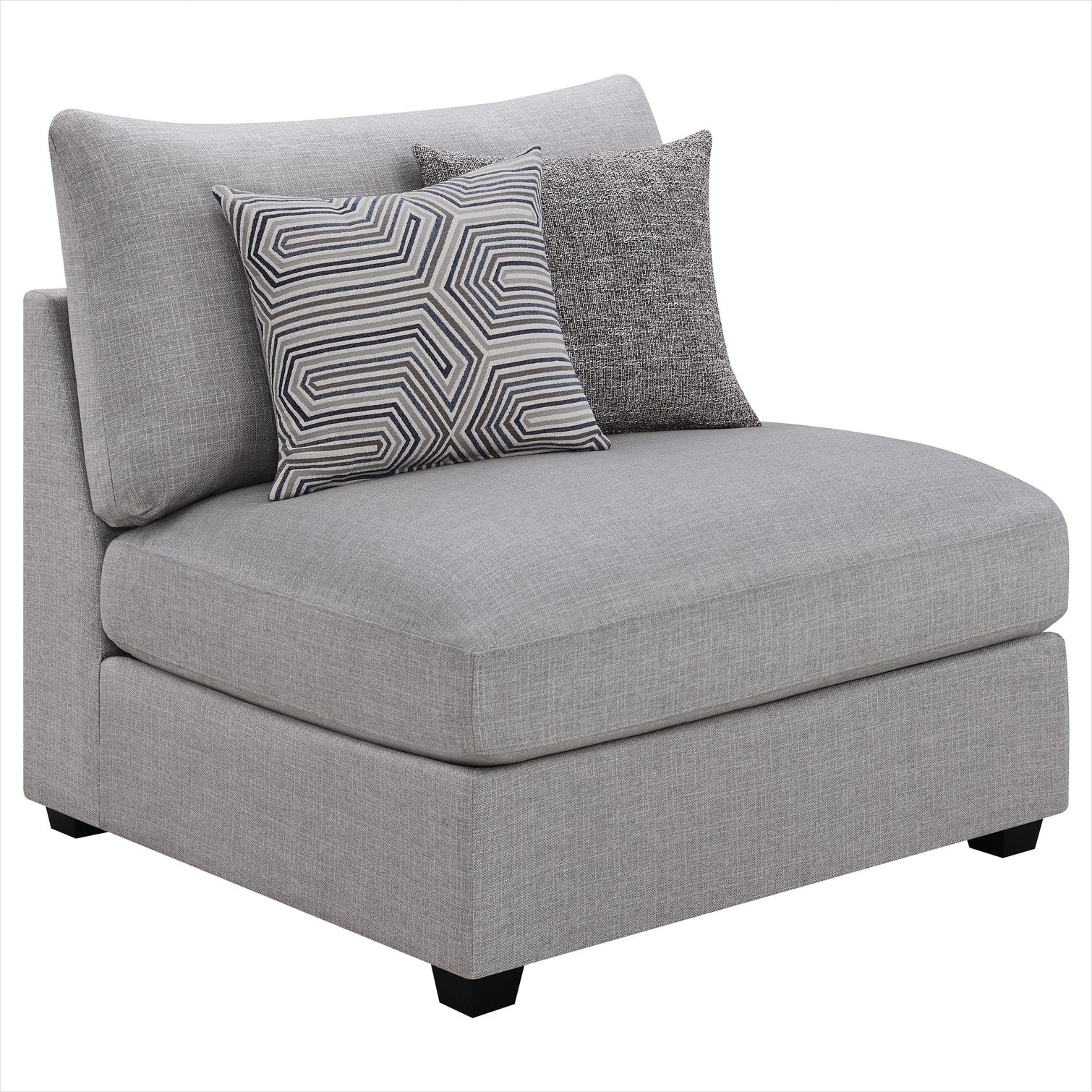 Naturefalls Gray-toned Upholstered 5-Seat L-Shape Modular Sectional ...