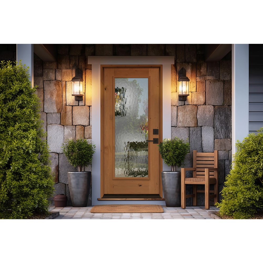 Greatview Doors 30-in x 80-in x 4-9/16-in Wood Left-hand inswing Knotty ...
