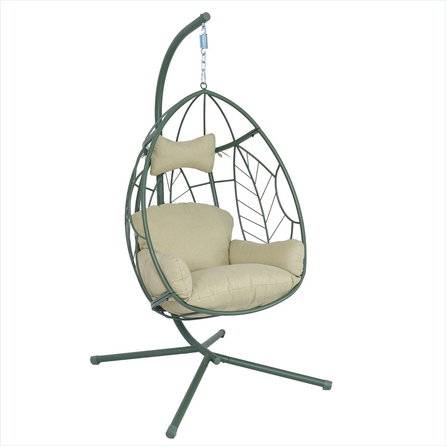Naturefalls Hanging Egg Chair with Compact 43-Inch Footprint Green ...