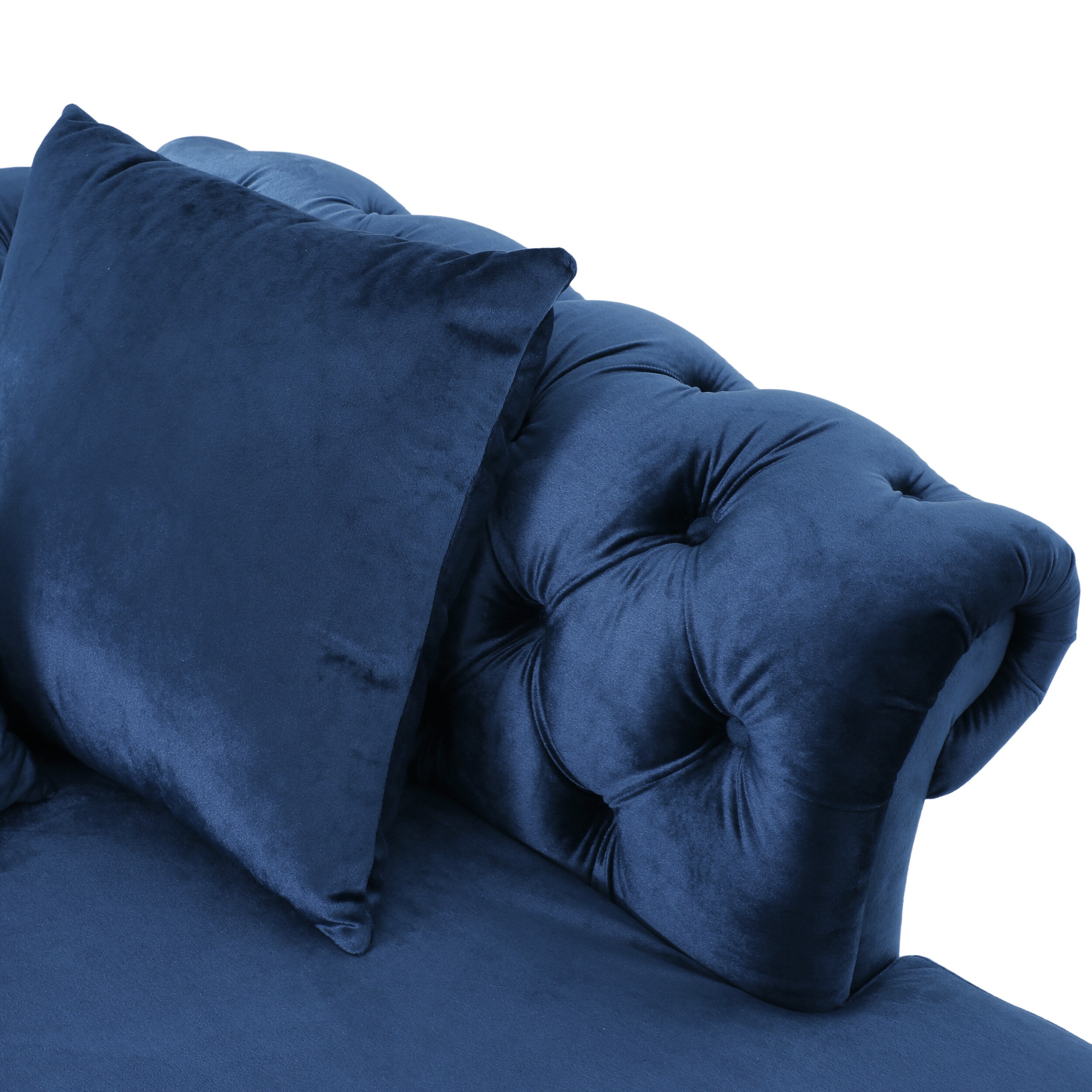 Christopher Knight Home Houck Modern Glam Velvet Tete-a-Tete Chaise ...
