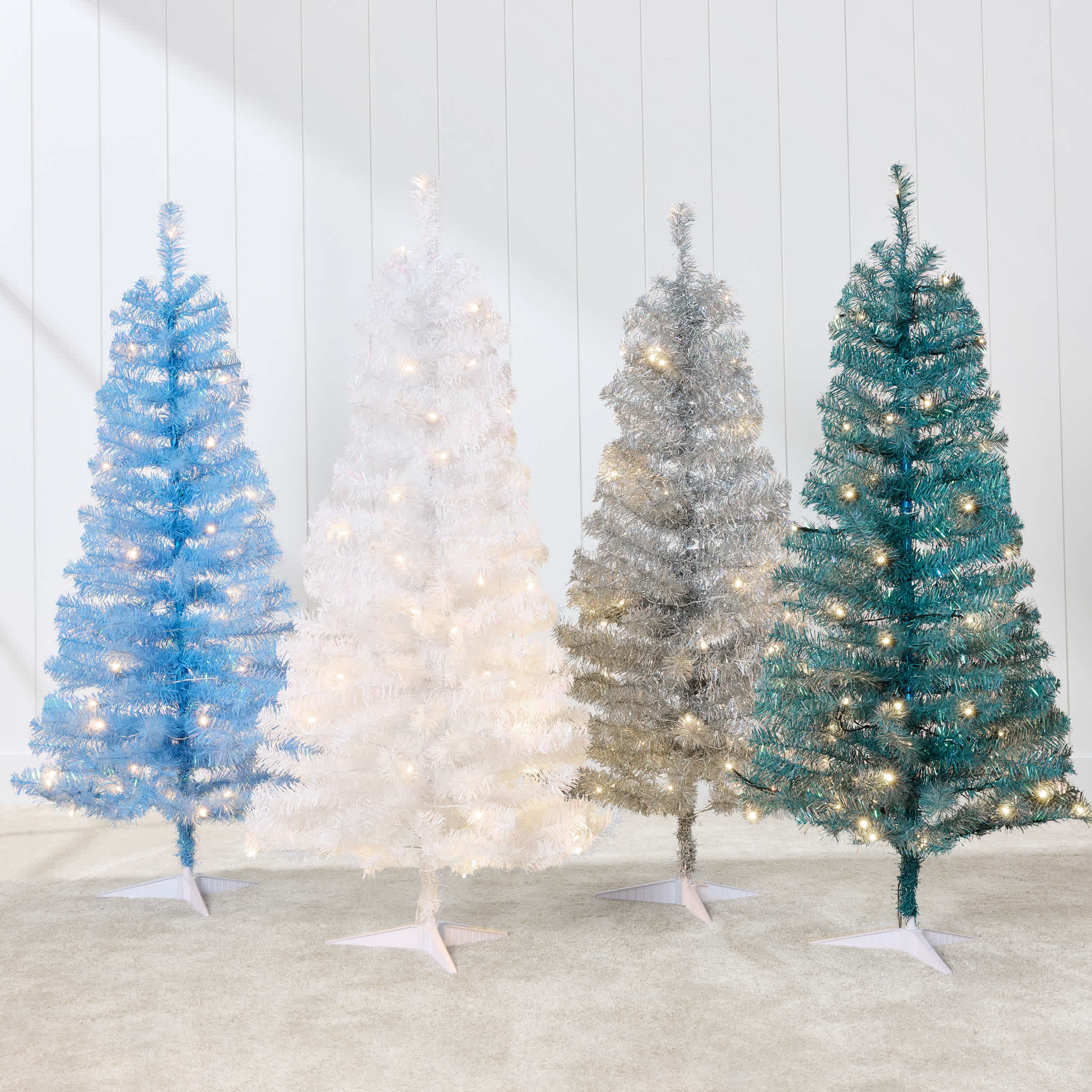 Best Choice Products 4ft Pre-lit Colored Christmas Tree Artificial Tree ...